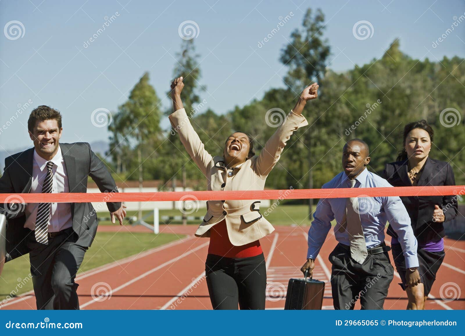 Business People Competing on Racing Track Stock Image - Image of formal ...