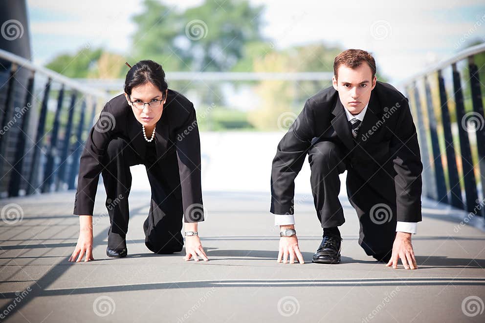 Business People in Competition Stock Image - Image of ethnic ...