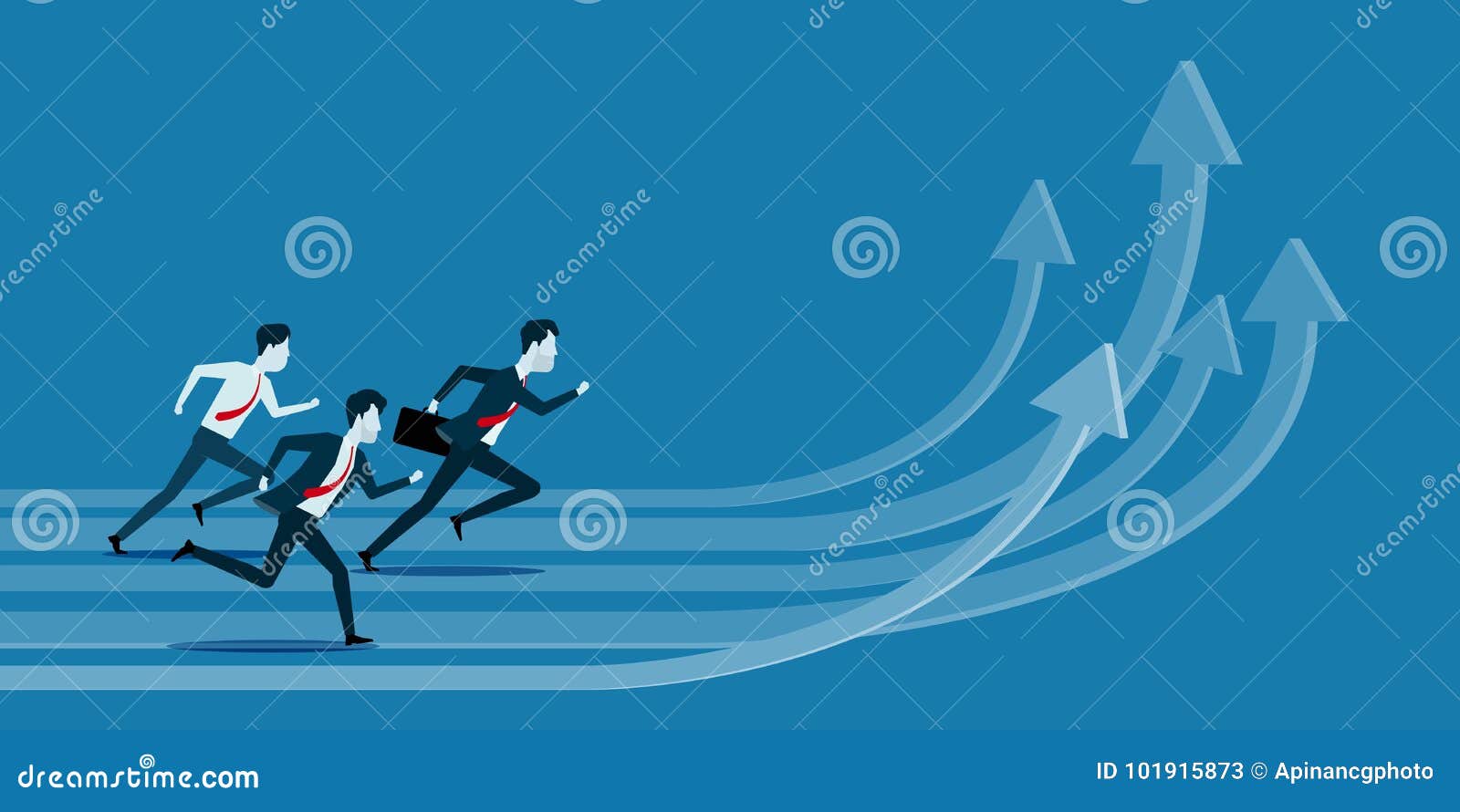 Business People Competitive on Graph Concept Stock Vector ...