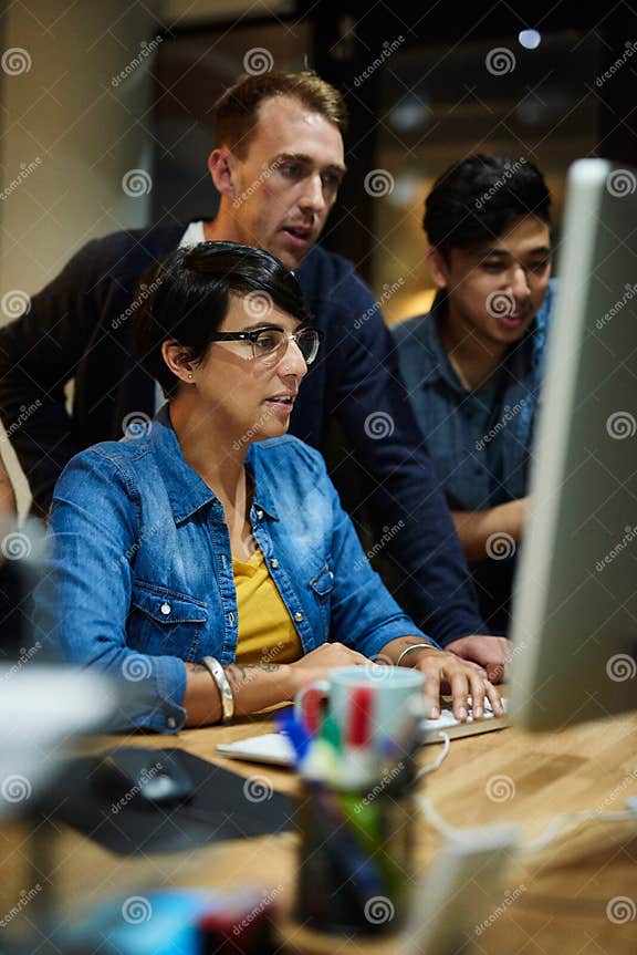 Business People, Computer and Collaboration for Diversity, Information Technology or Coding at ...