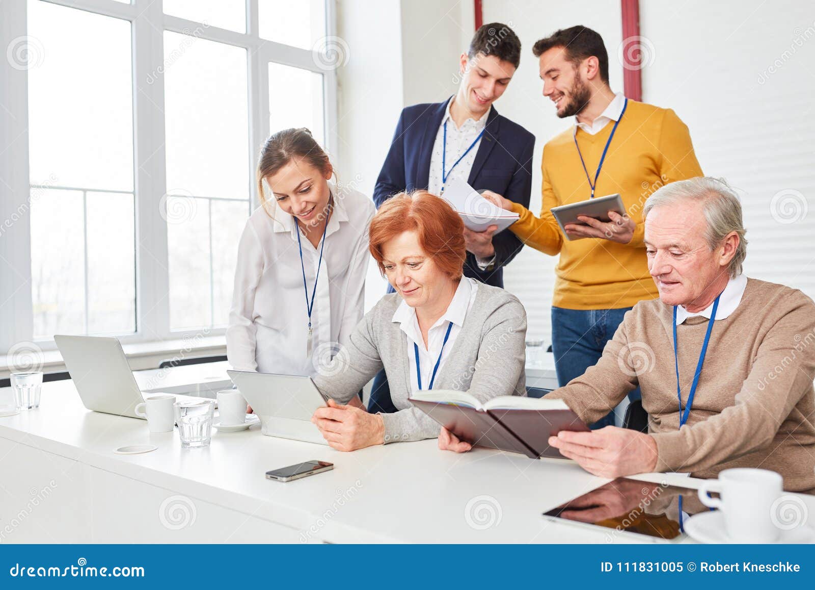 Business People in Computing Seminar Stock Image - Image of office ...