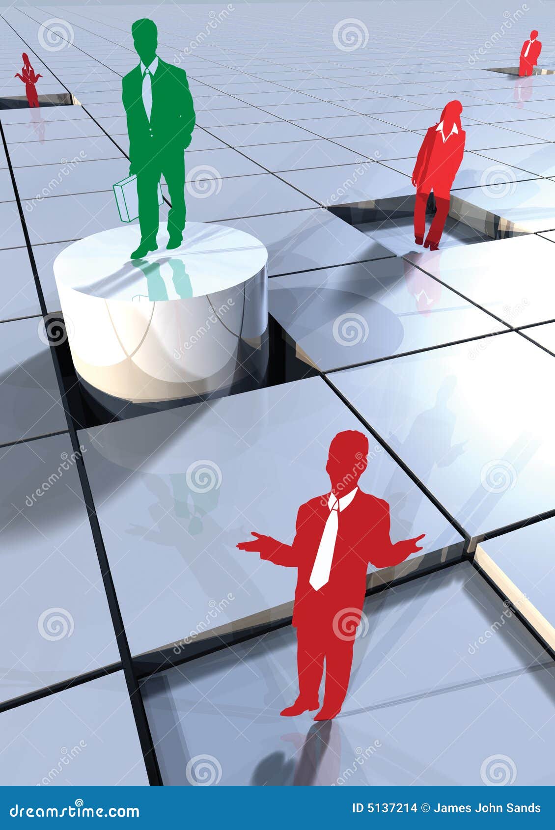 Business People Concept on 3d Blocks 1 Stock Illustration ...