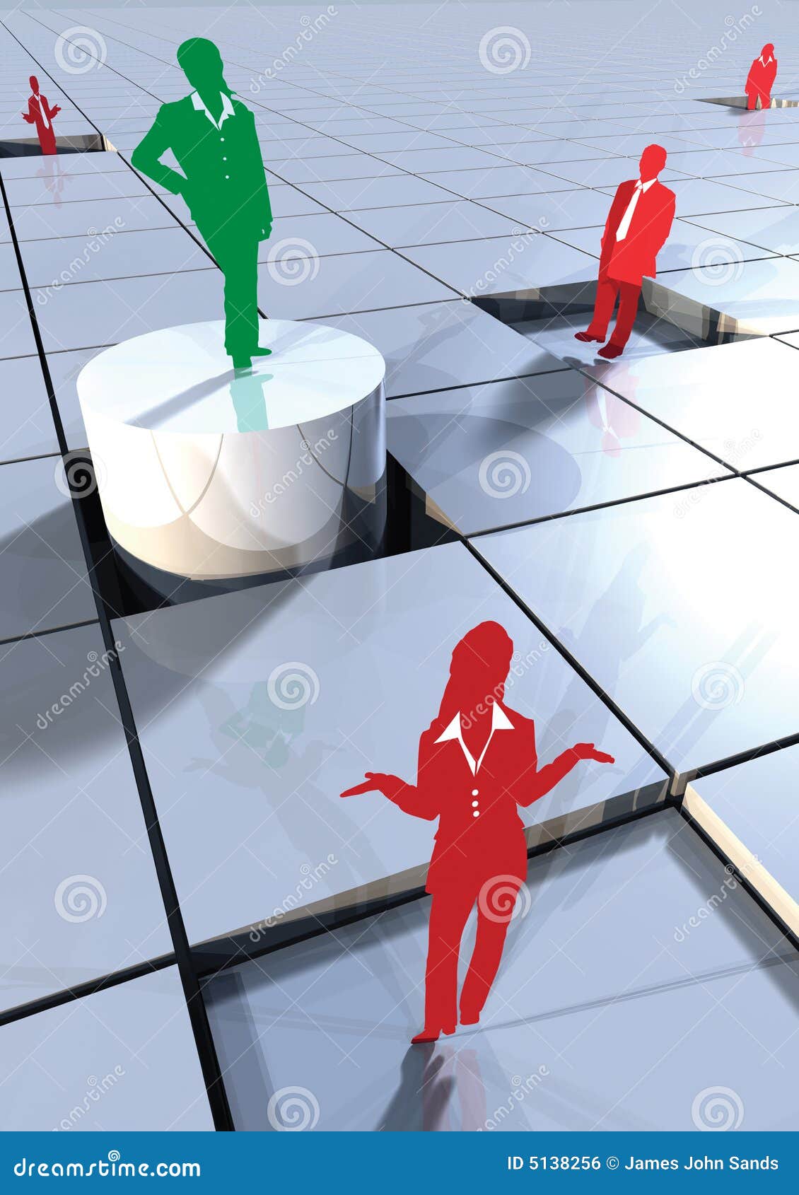 Business People Concept on 3d Blocks 3 Stock Illustration ...