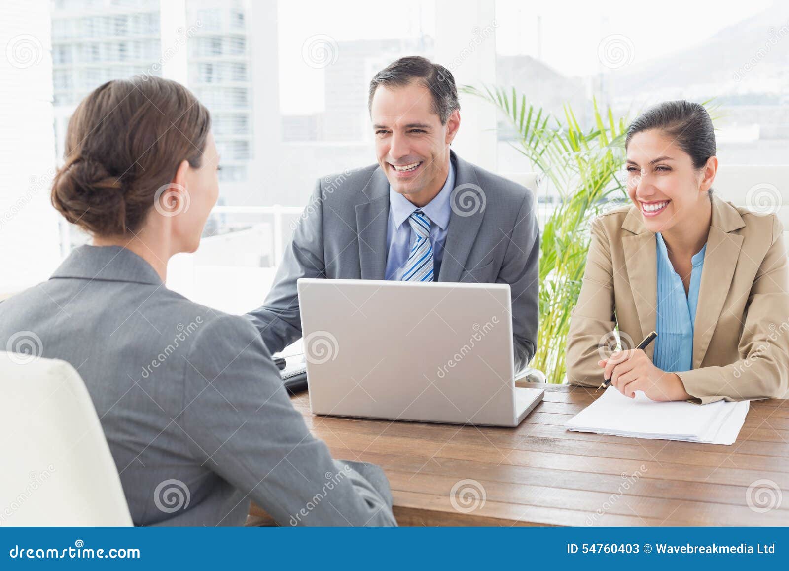 Business People Conducting an Interview Stock Image - Image of desk ...