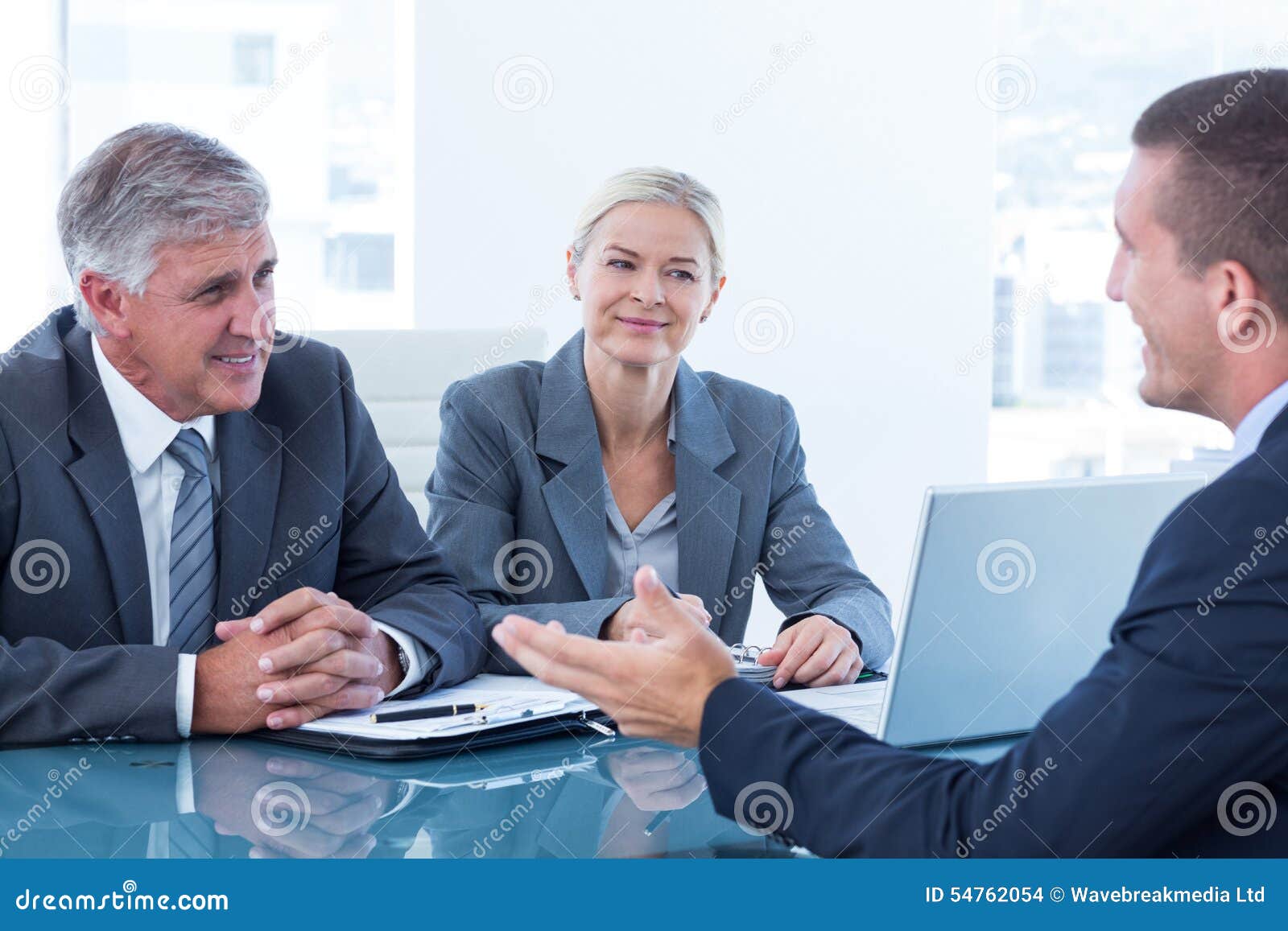 Business People Conducting an Interview Stock Photo - Image of ...