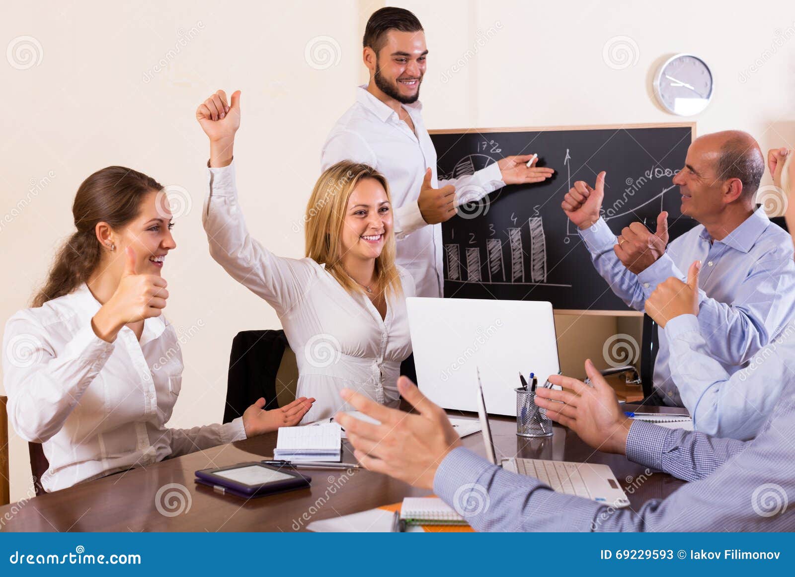 Business People during Conference Call Stock Image - Image of managers ...