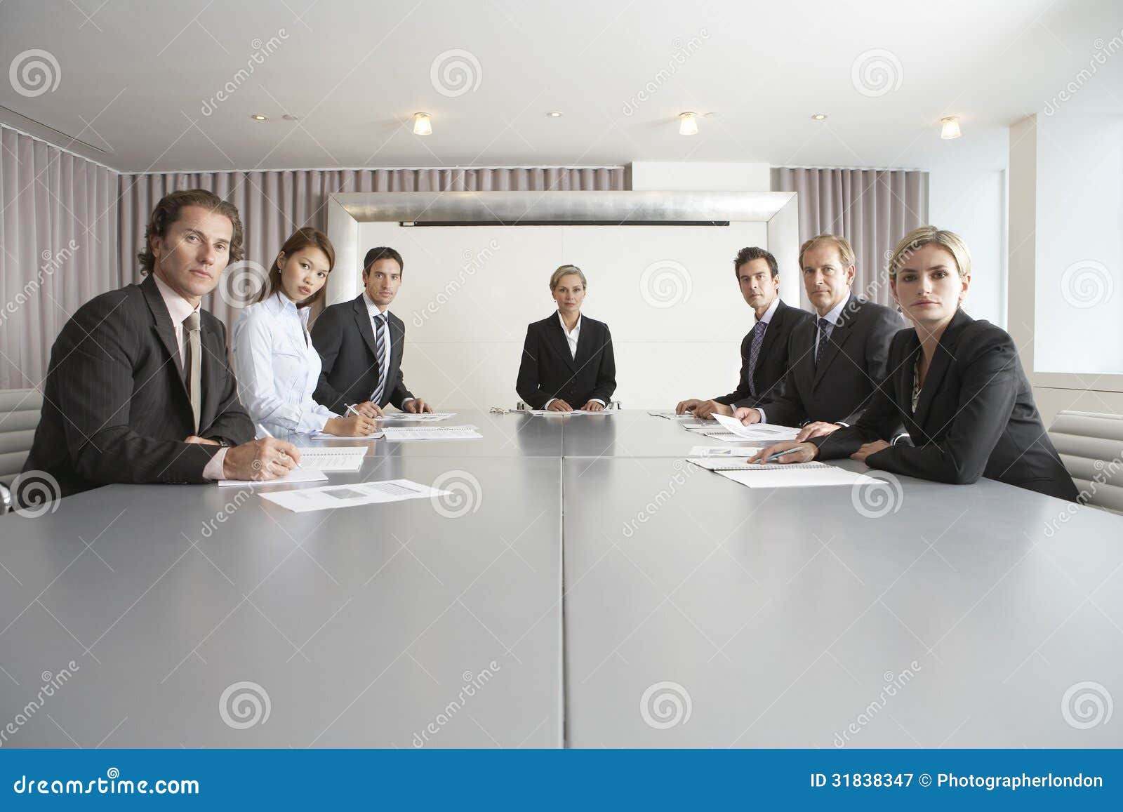 Business People at Conference Table Stock Image - Image of group, asian ...