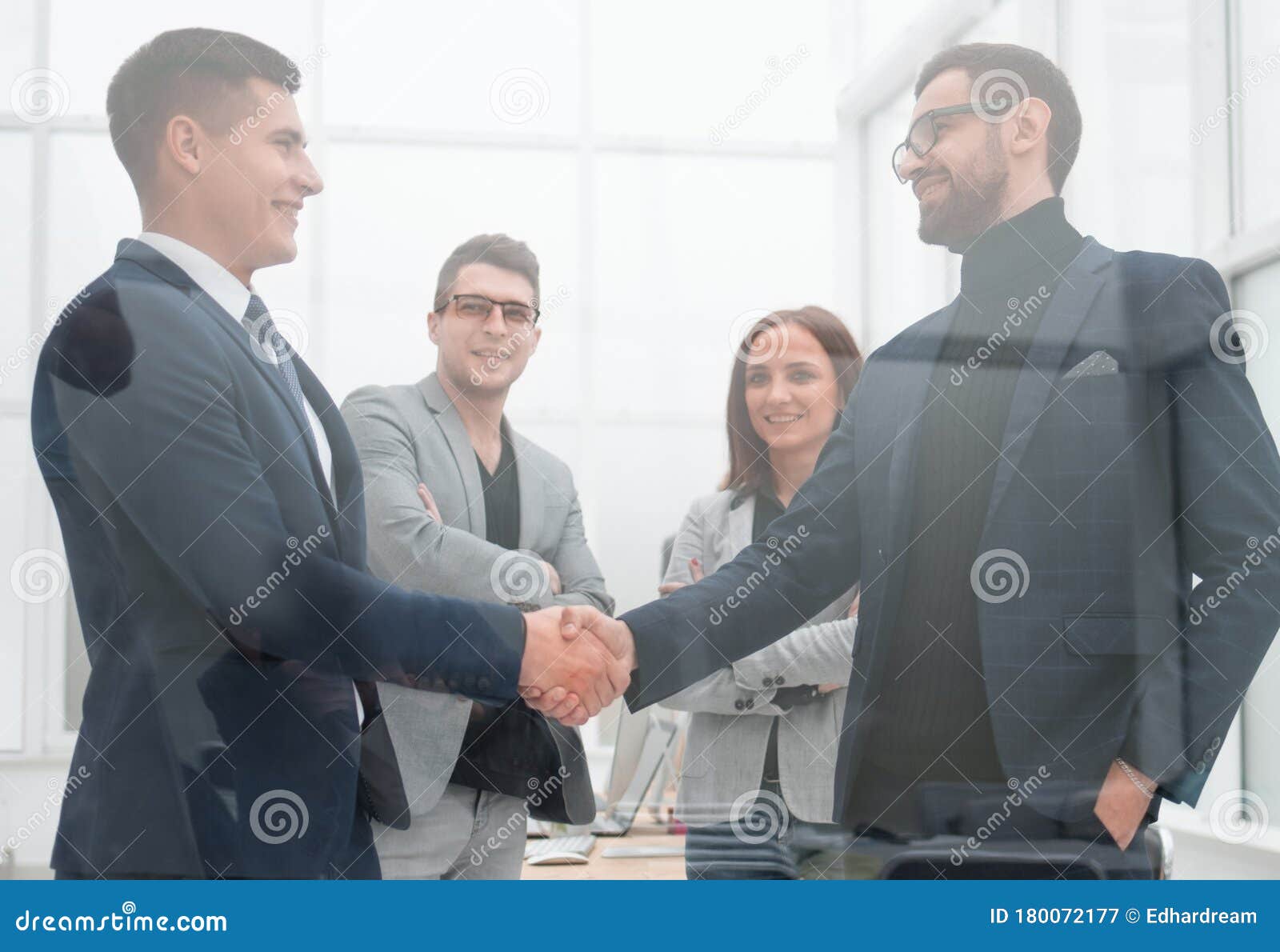 Business People Confirm the Transaction with a Handshake. Stock Image ...