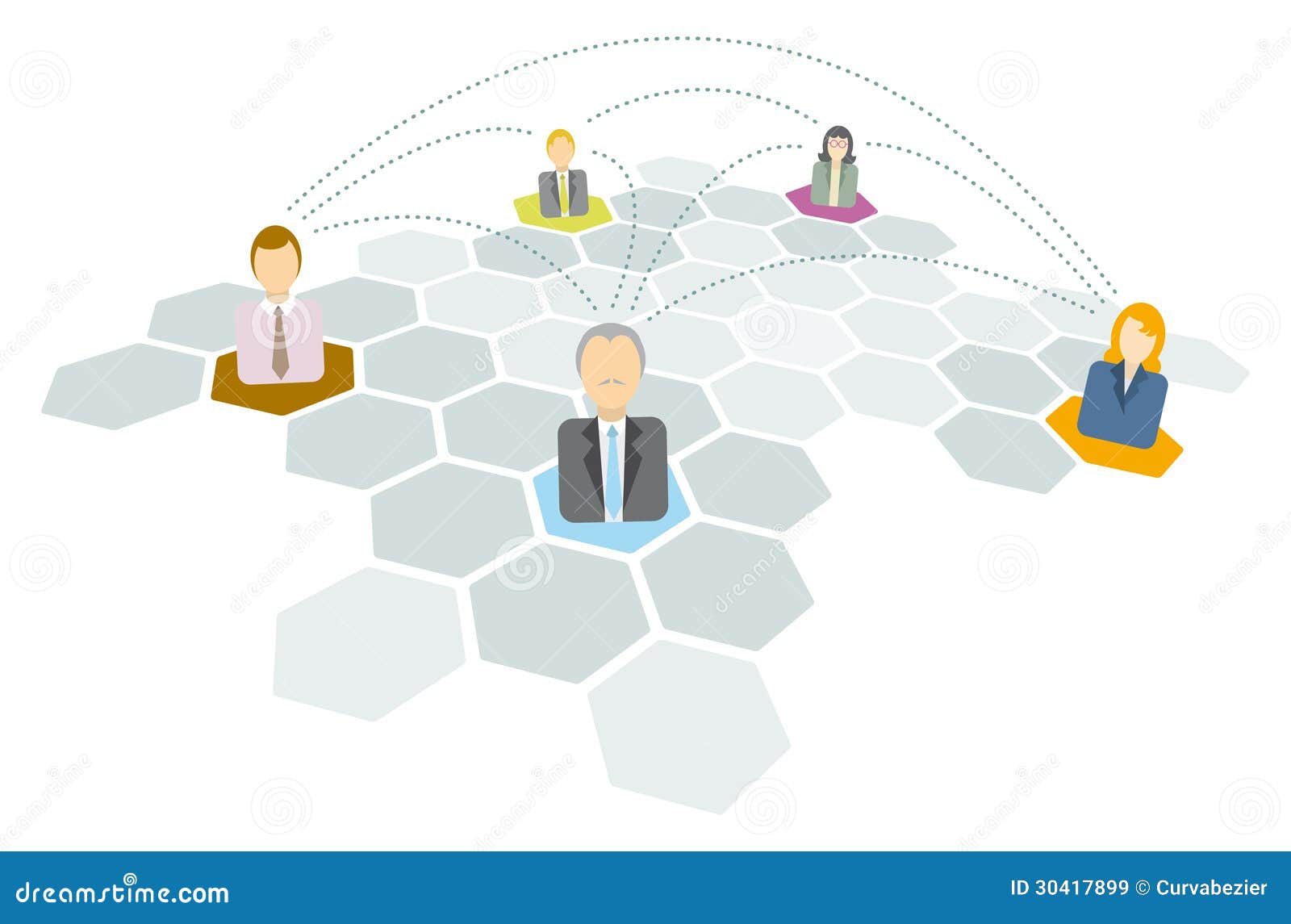 Business People Connecting / Networking Icons Stock Vector ...