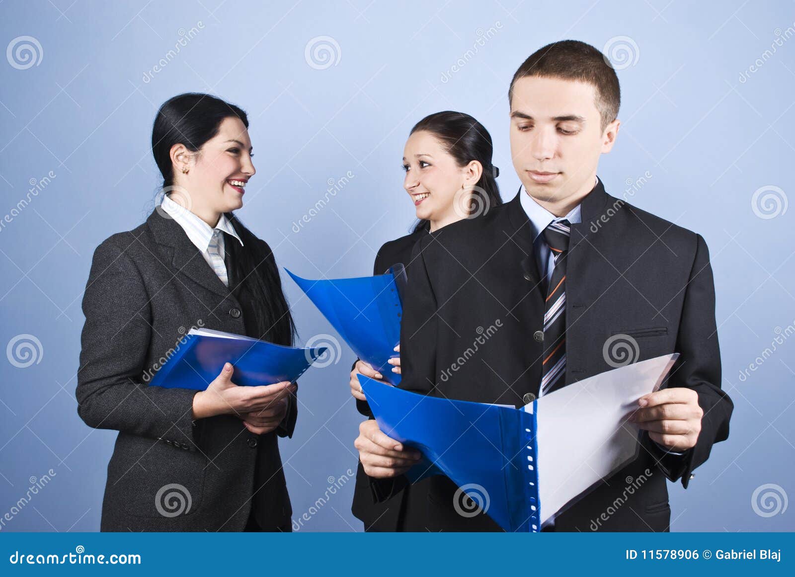 Business People with Contract Stock Photo - Image of cheerful ...