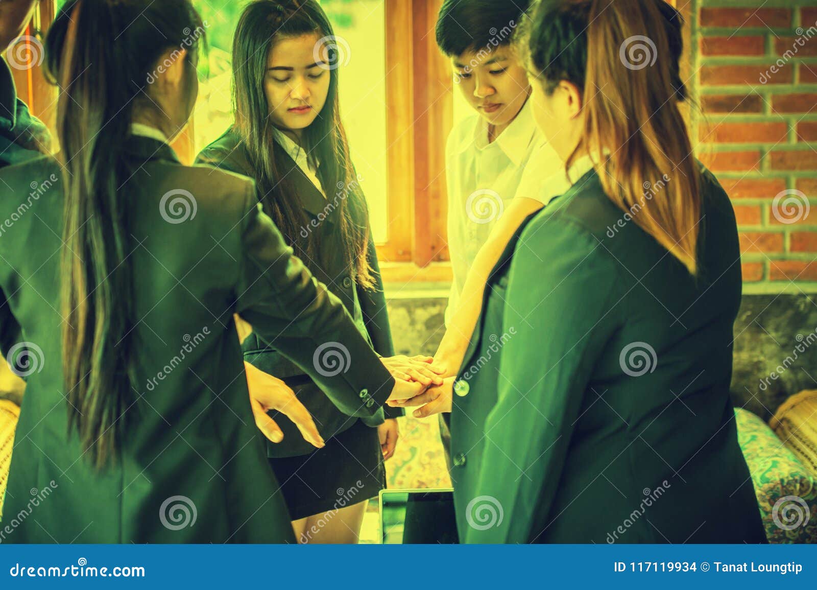 Business People Coordinate Hands. Concept Teamwork. Stock Photo - Image ...