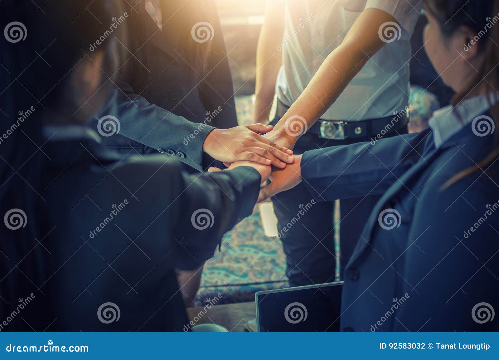 Business People Coordinate Hands. Concept Teamwork. Stock Photo - Image ...