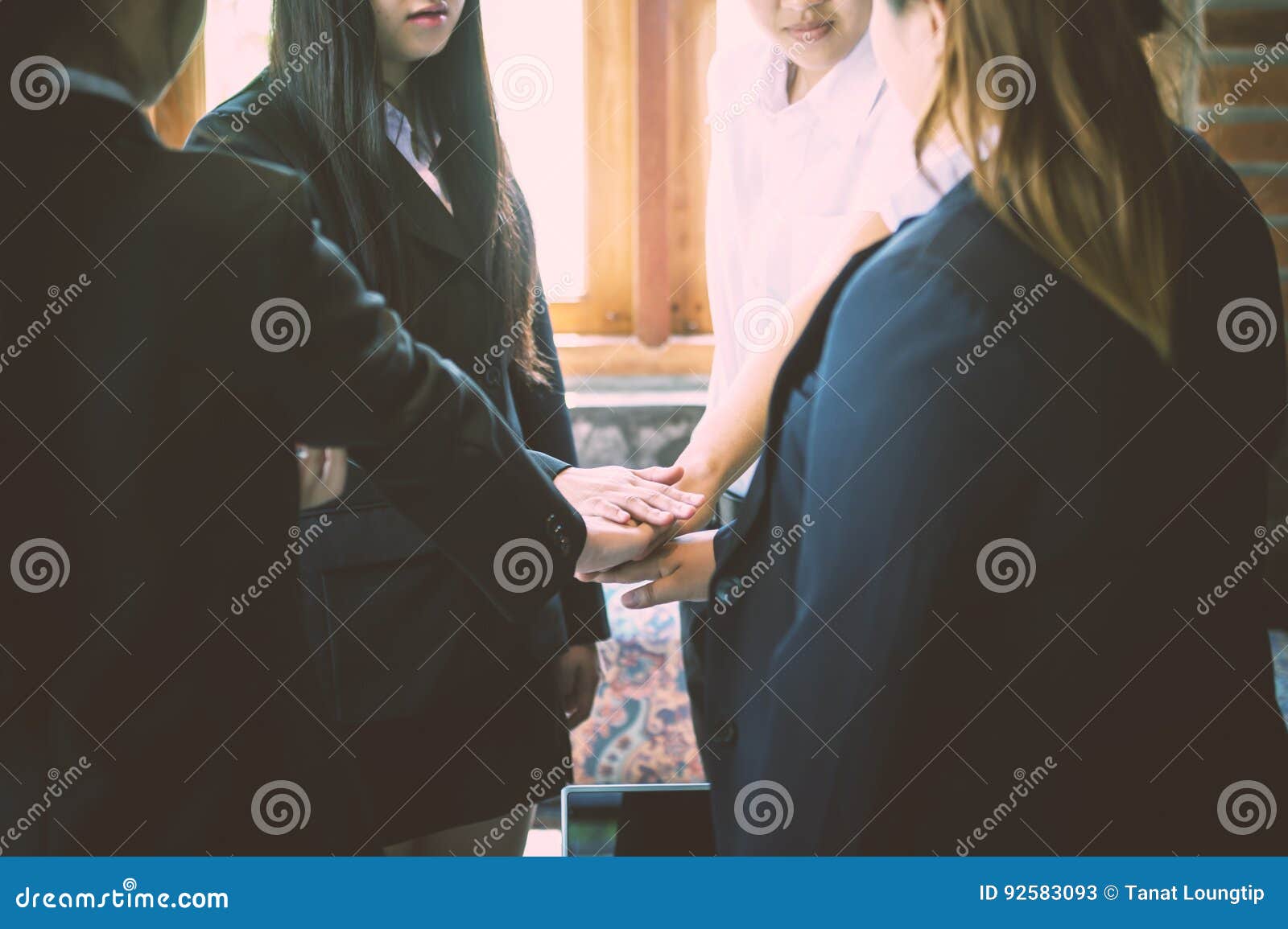 Business People Coordinate Hands. Concept Teamwork. Stock Image - Image ...