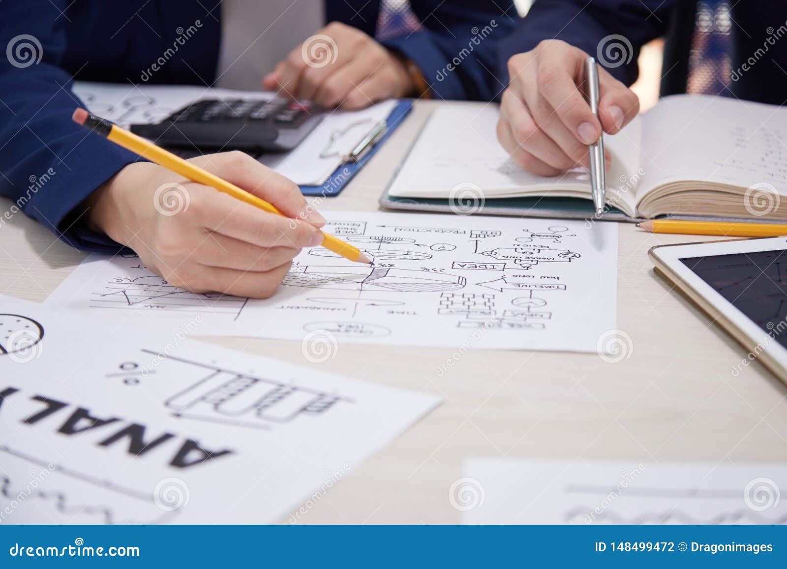 Business People Creating Business Plan Stock Photo - Image of ...