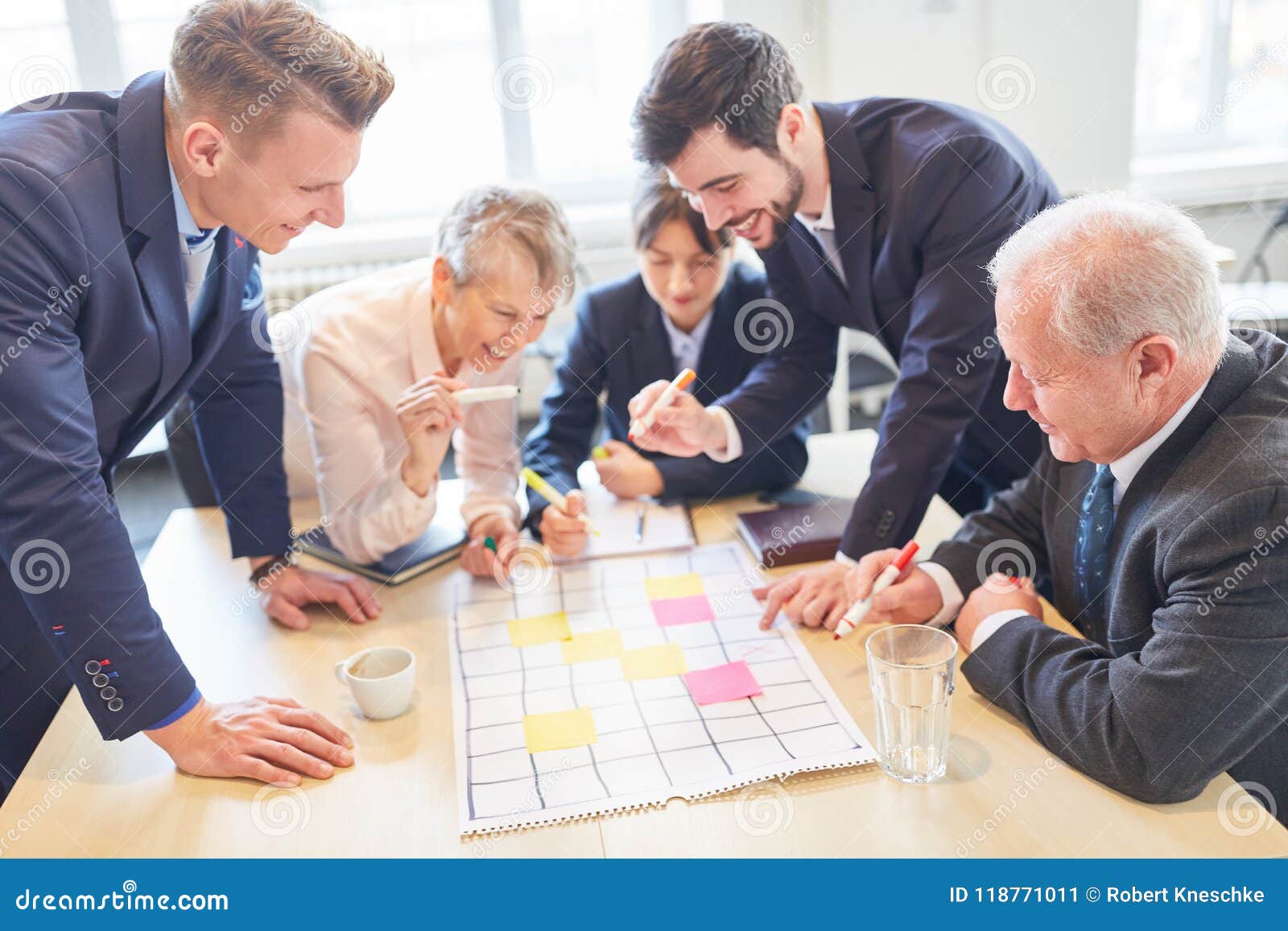 Business People in Creative Brainstorming Workshop Stock Image - Image ...