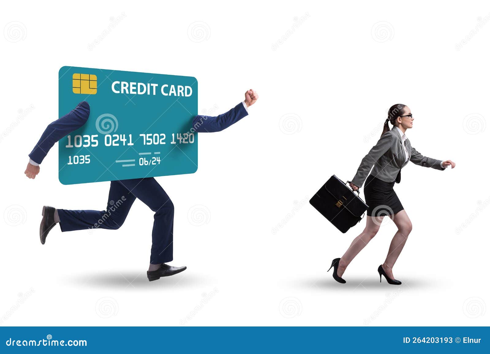 Business People in the Credit Card Debt Concept Stock Image - Image of ...