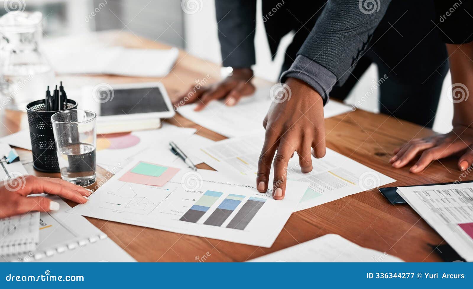 Business People, Data Analysis and Paperwork for Hands with Meeting ...