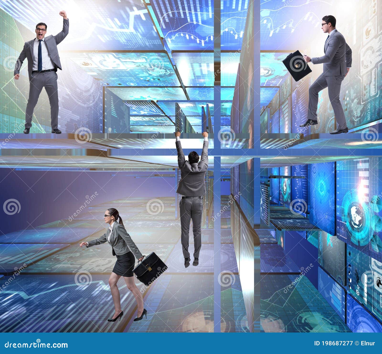 Business People in Data Management Concept Stock Image - Image of ...