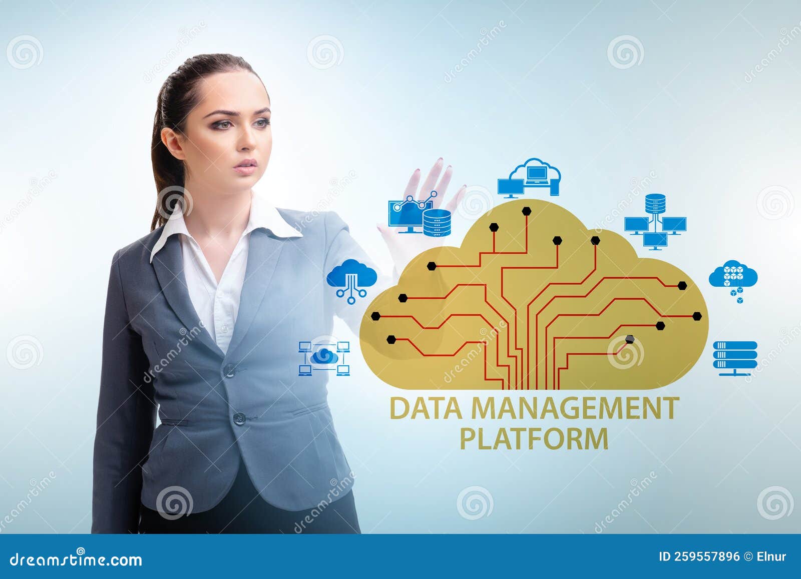 Business People in Data Management Concept Stock Photo - Image of ...