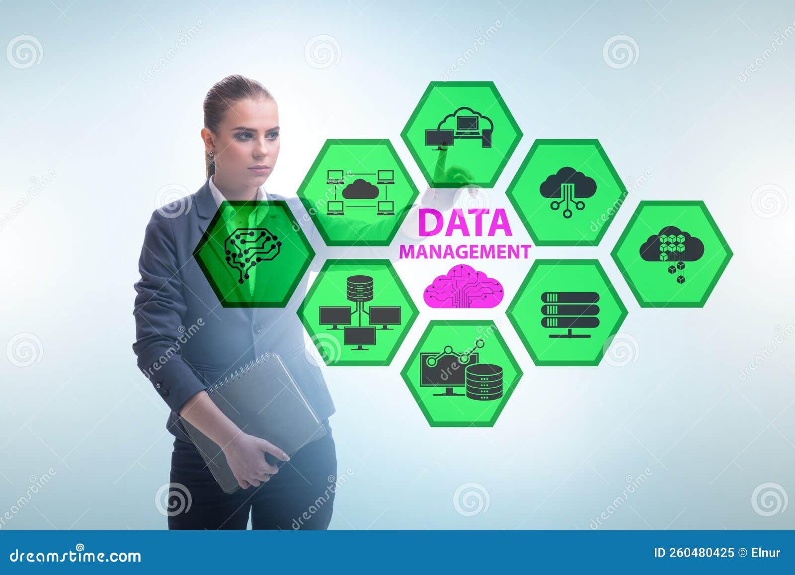 Business People in Data Management Concept Stock Image - Image of ...