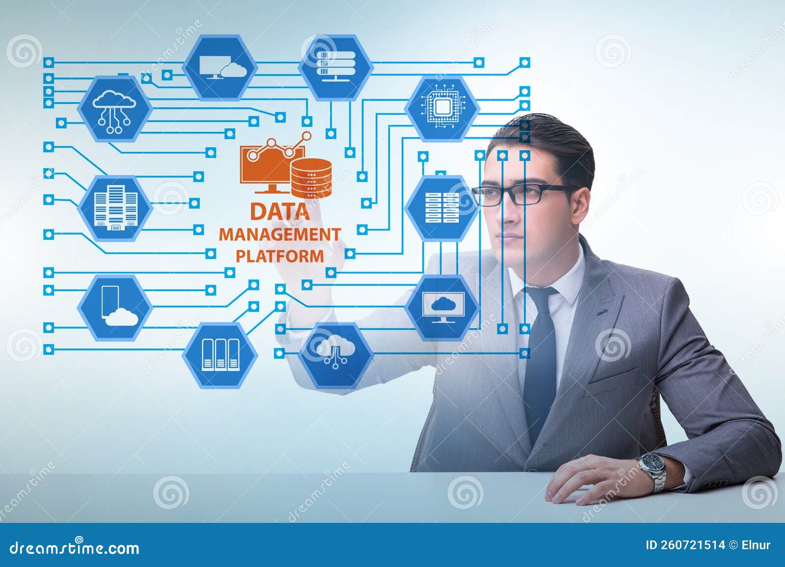 Business People in Data Management Concept Stock Photo - Image of ...
