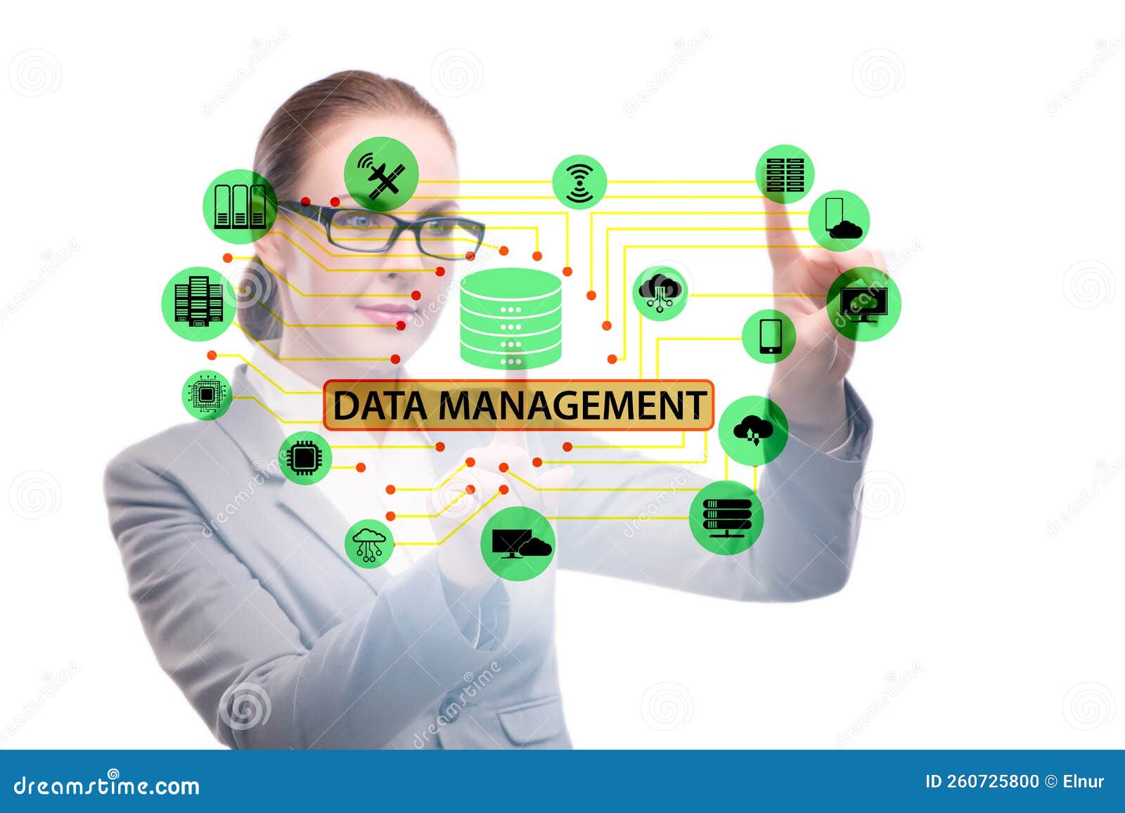 Business People in Data Management Concept Stock Photo - Image of ...