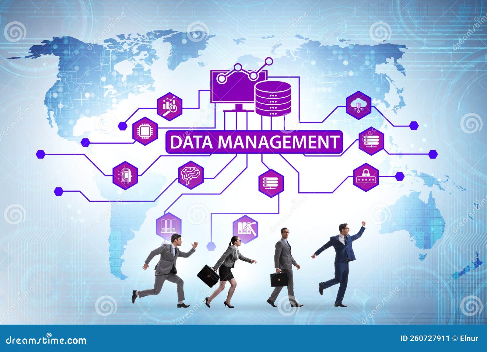 Business People in Data Management Concept Stock Image - Image of ...