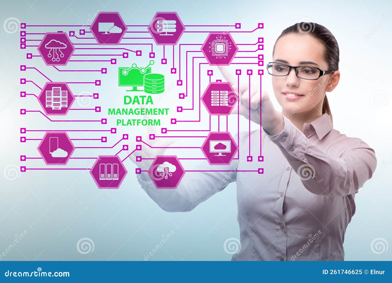 Business People in Data Management Concept Stock Image - Image of ...