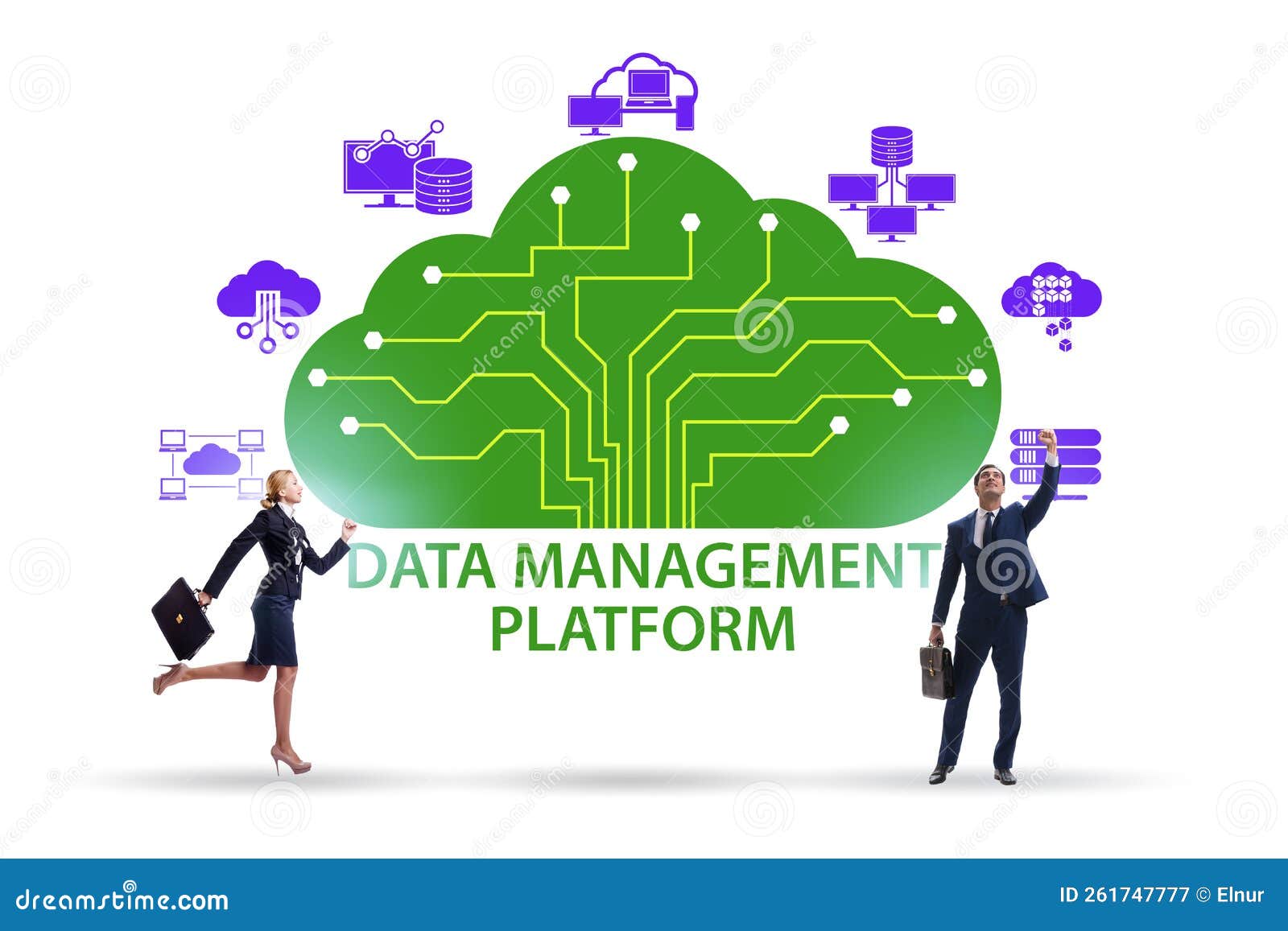 Business People in Data Management Concept Stock Image - Image of ...