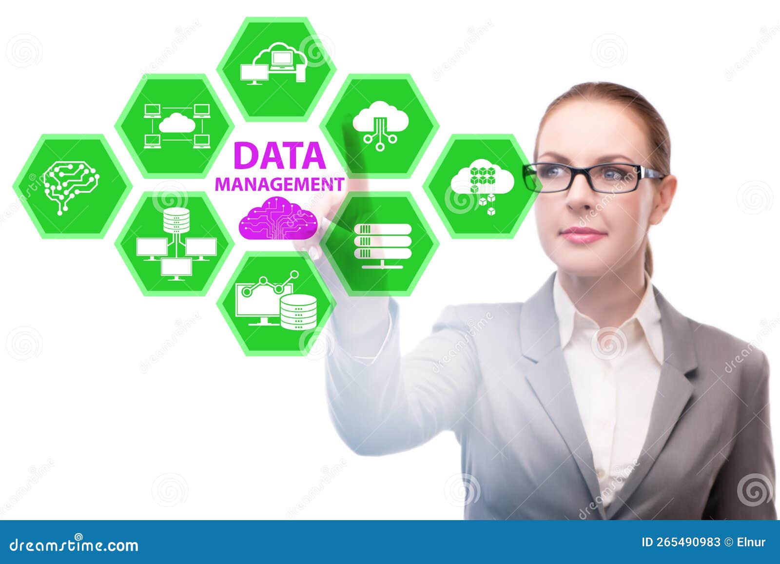Business People in Data Management Concept Stock Image - Image of ...
