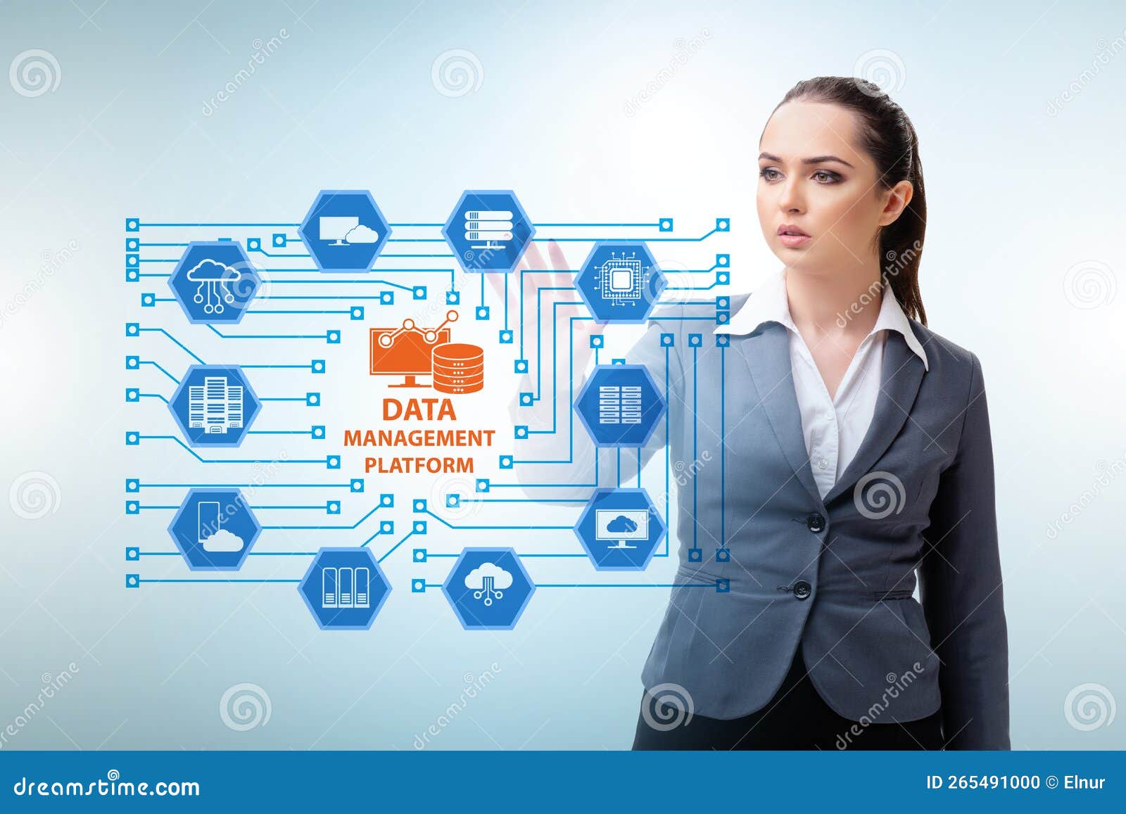Business People in Data Management Concept Stock Photo - Image of ...