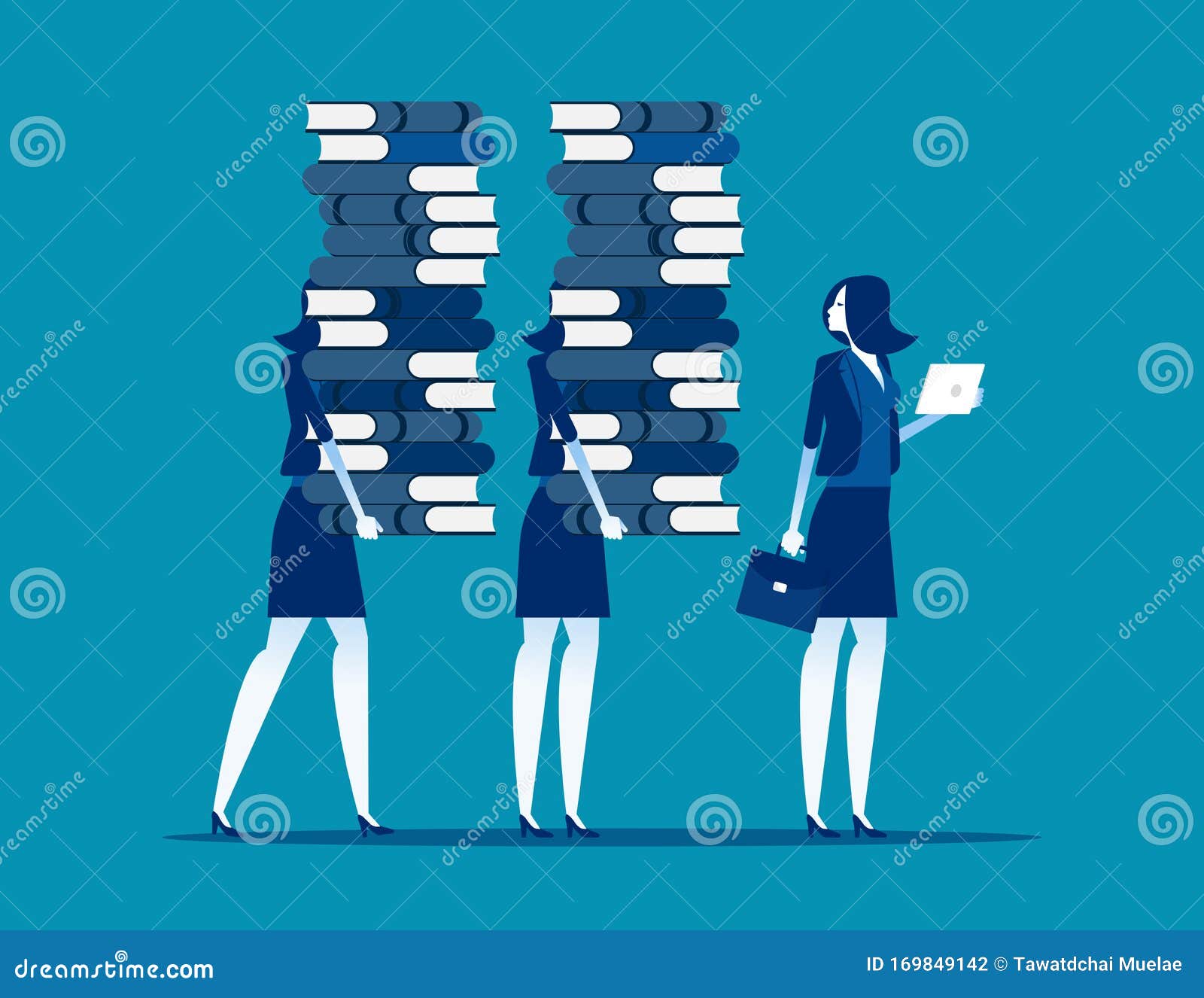 Business People and Different Data Learning. Concept Business Learning ...