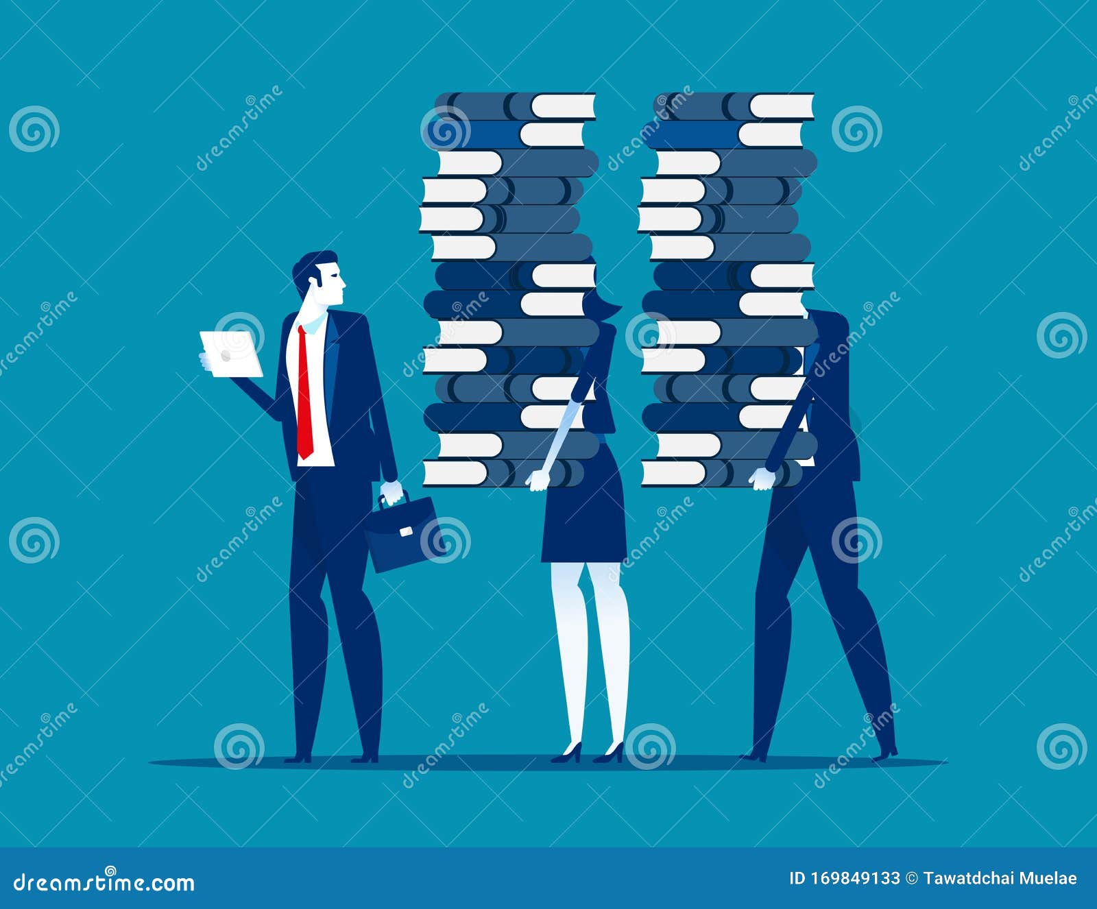 Business People and Different Data Learning. Concept Business Learning ...