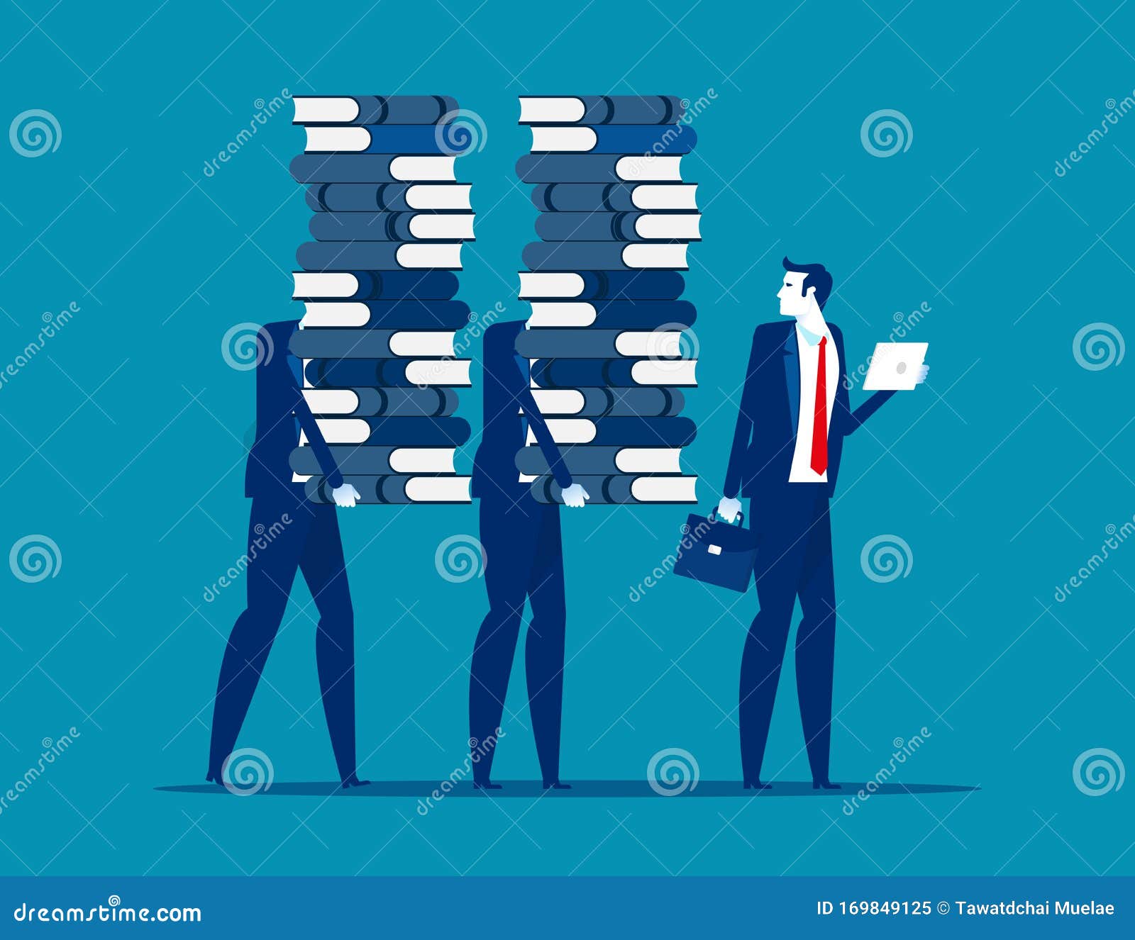 Business People and Different Data Learning. Concept Business Learning ...