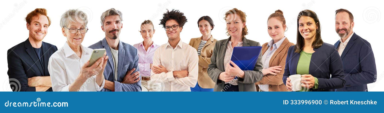 Business People of Different Generations As an Office Panorama Stock ...