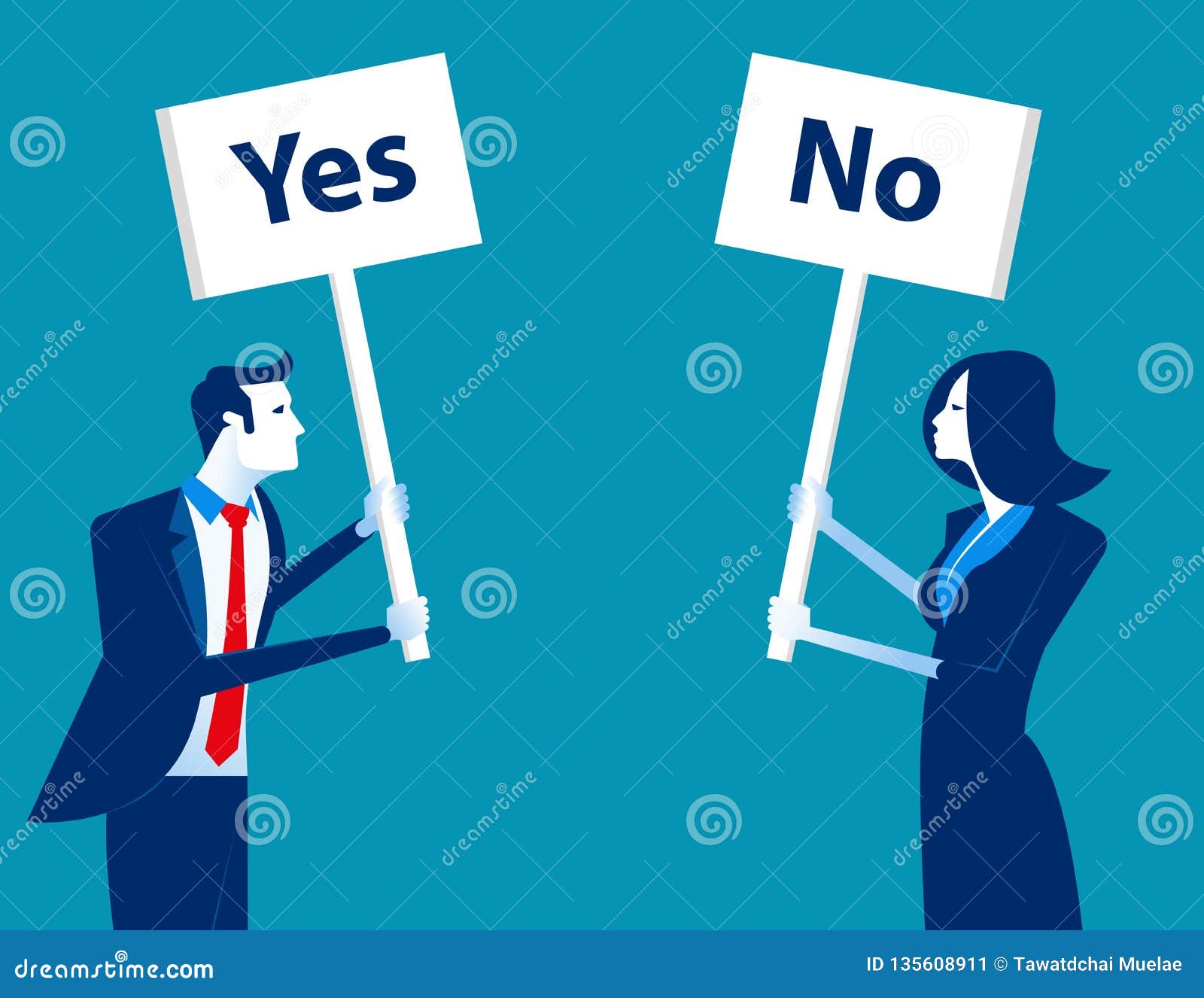 Business People with Different Opinions. Concept Business Vector ...