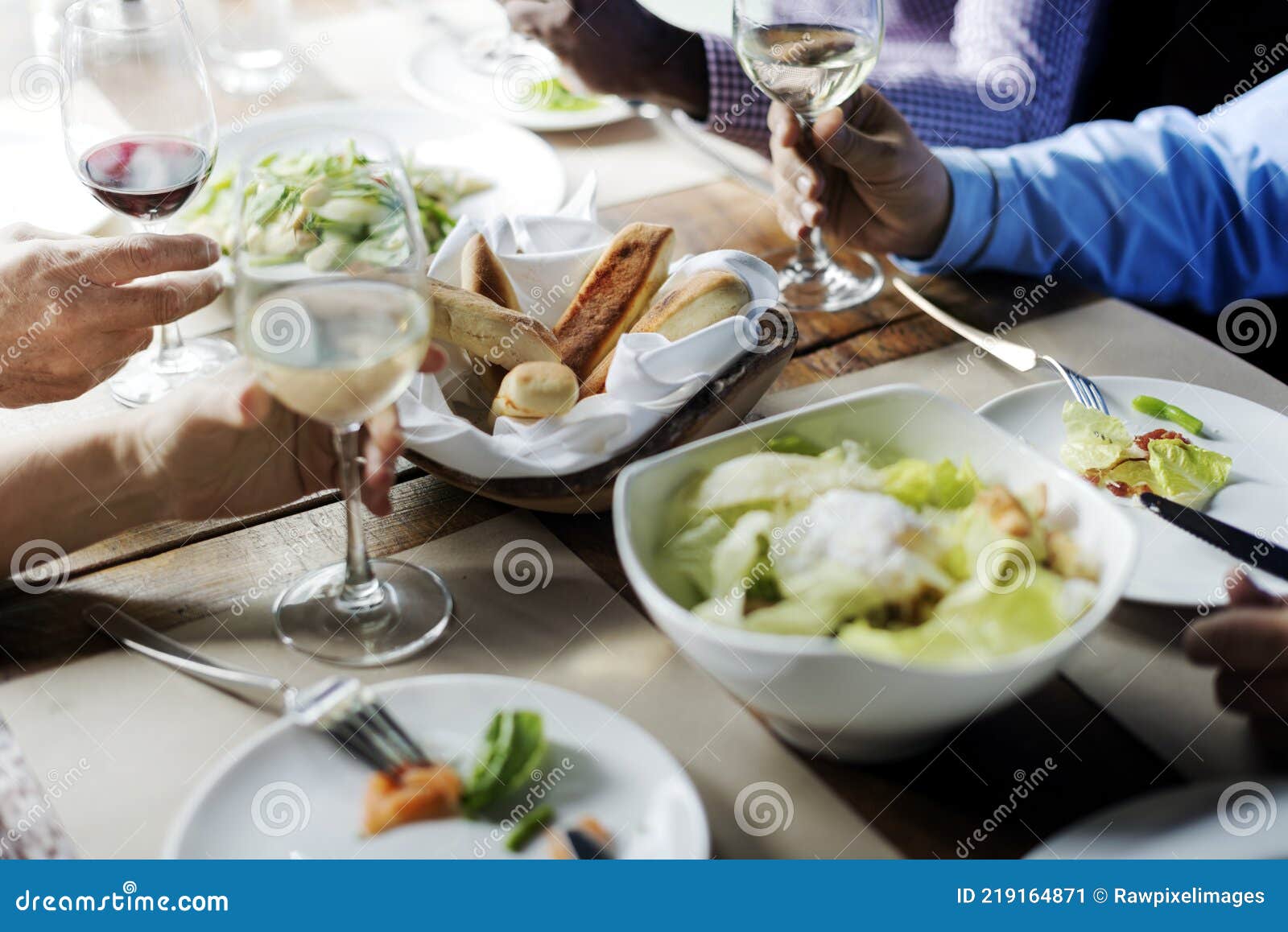 Business People Dining in a Restaurant Stock Image - Image of glasses ...