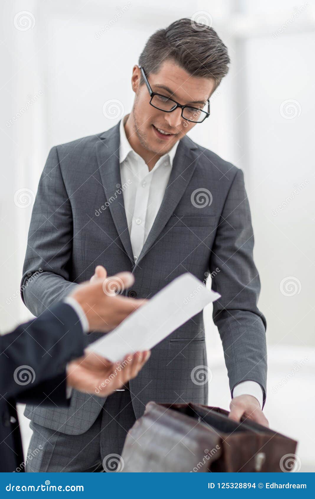 Business People Discuss Business Documents. Stock Photo - Image of ...