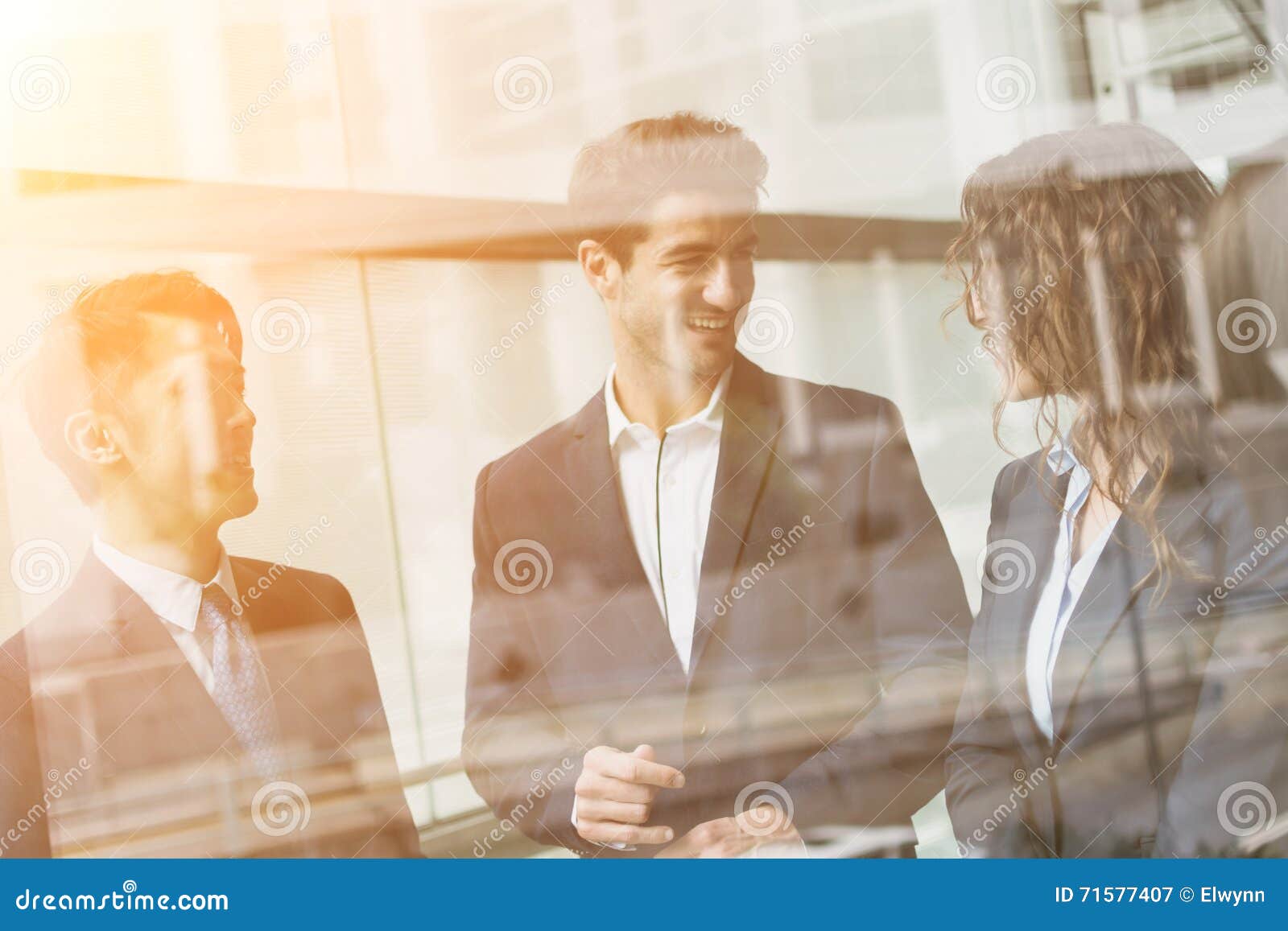 Business people discuss stock image. Image of businessman - 71577407