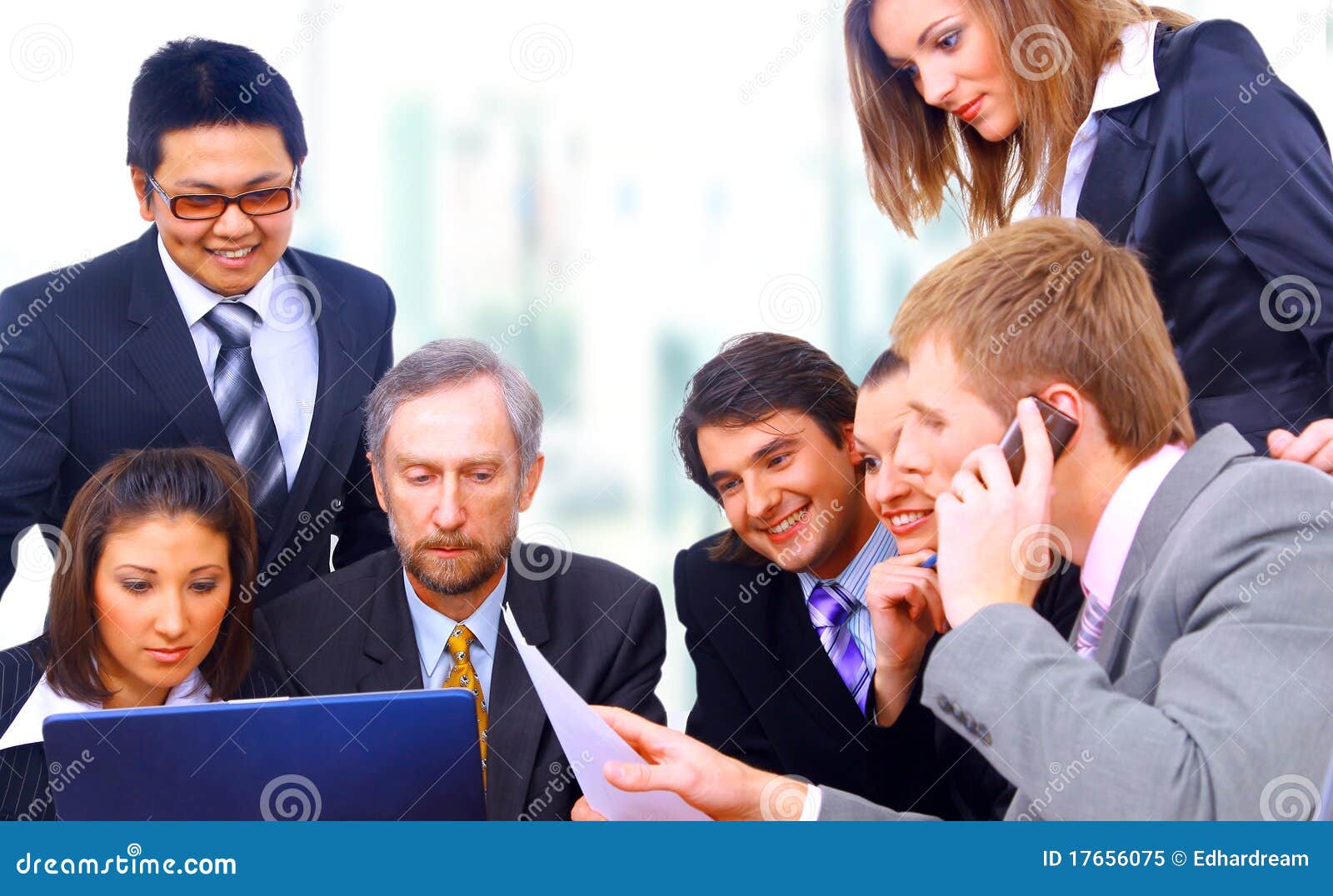 Business people discussing stock image. Image of computer - 17656075