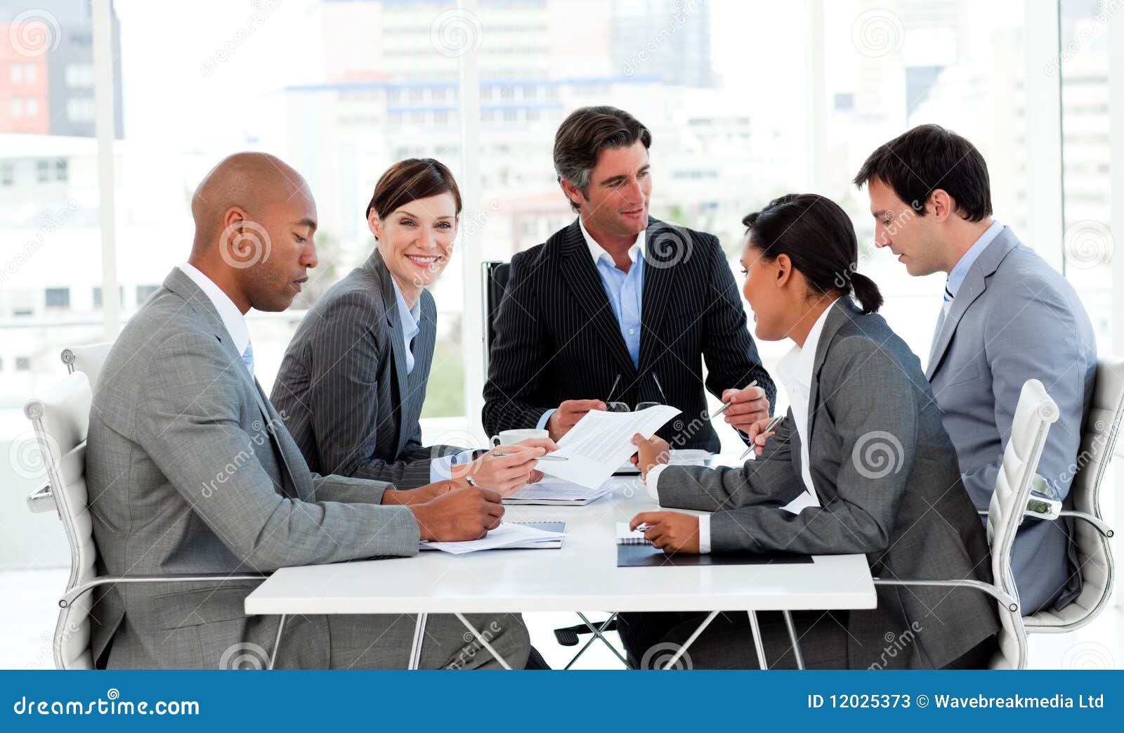 Business People Discussing a Budget Plan Stock Image - Image of ...