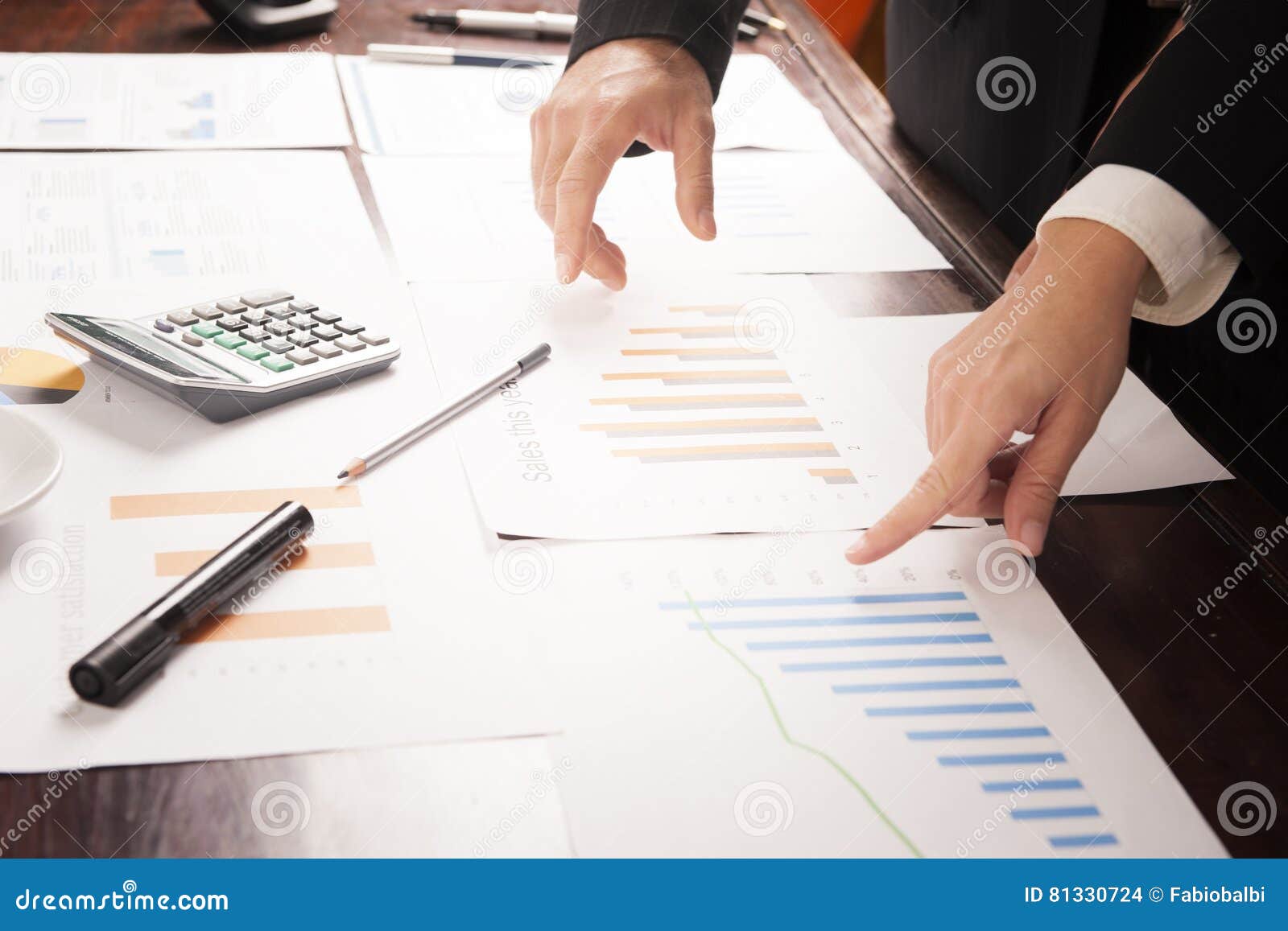 Business People Discussing the Charts and Graphs. Successful Teamwork ...