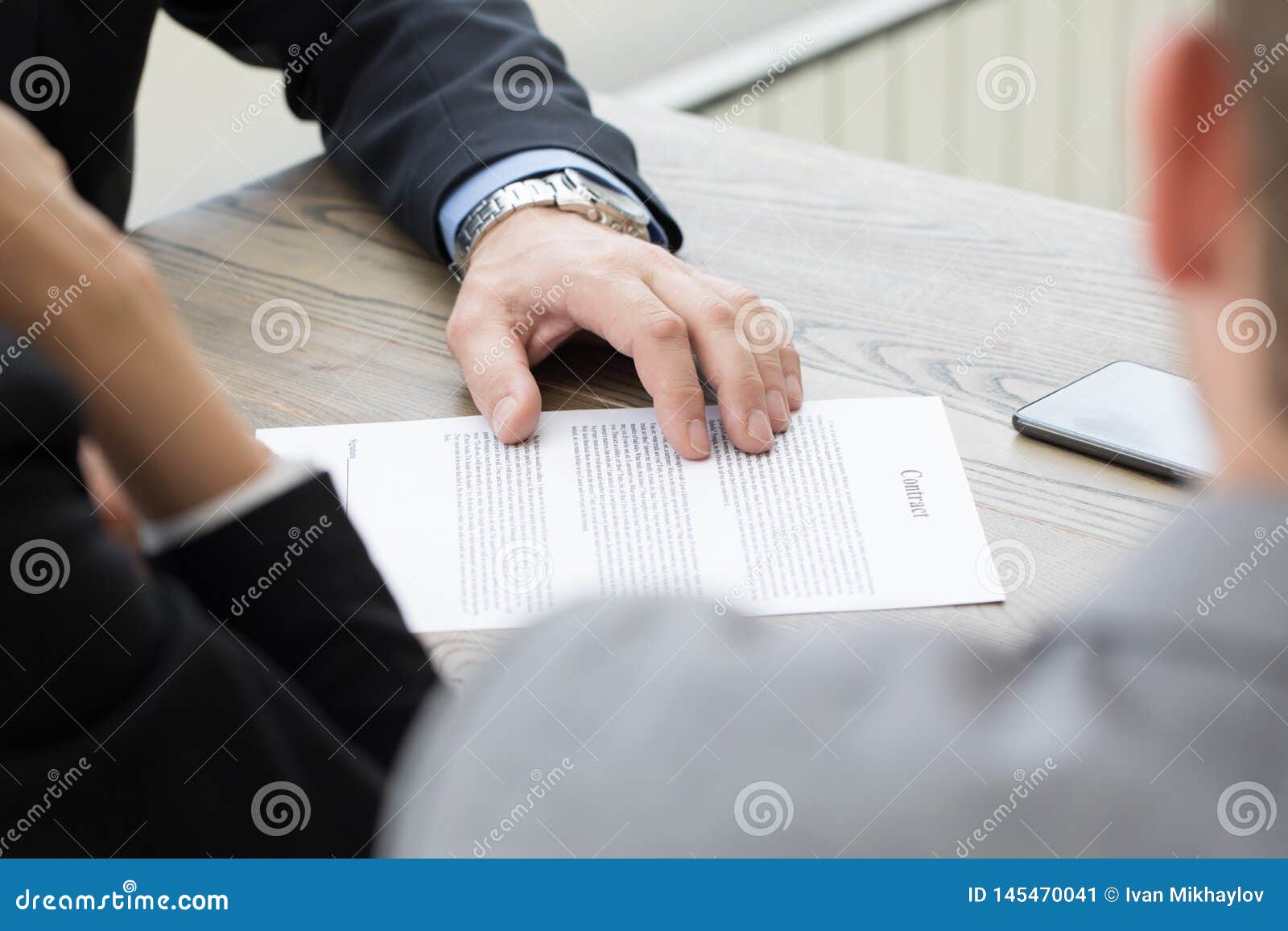 Business People Discussing Contract Stock Image - Image of manager ...