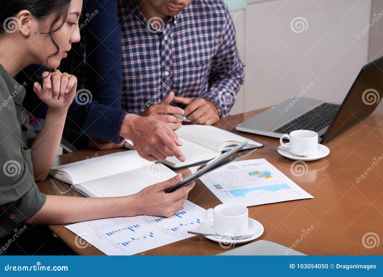 Analyzing business data stock photo. Image of report - 103054050