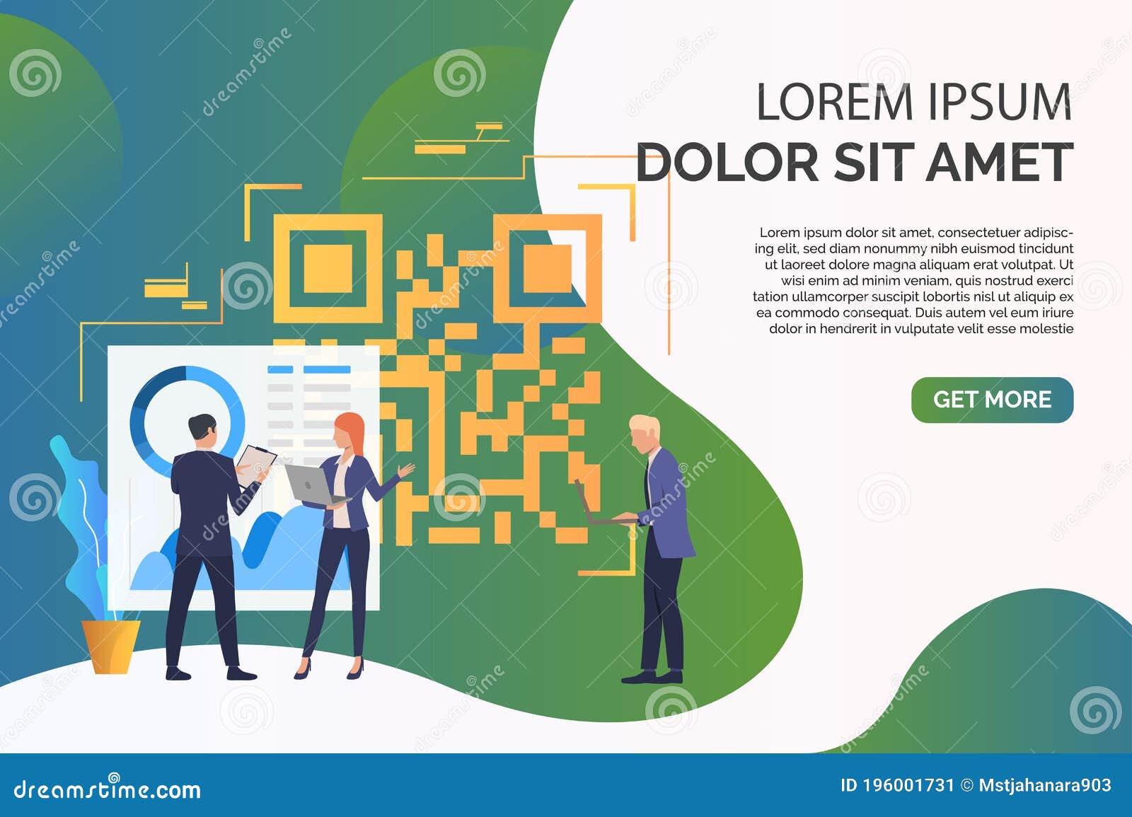 QR Code Sample For Smartphone Scanning Isolated On White Background ...