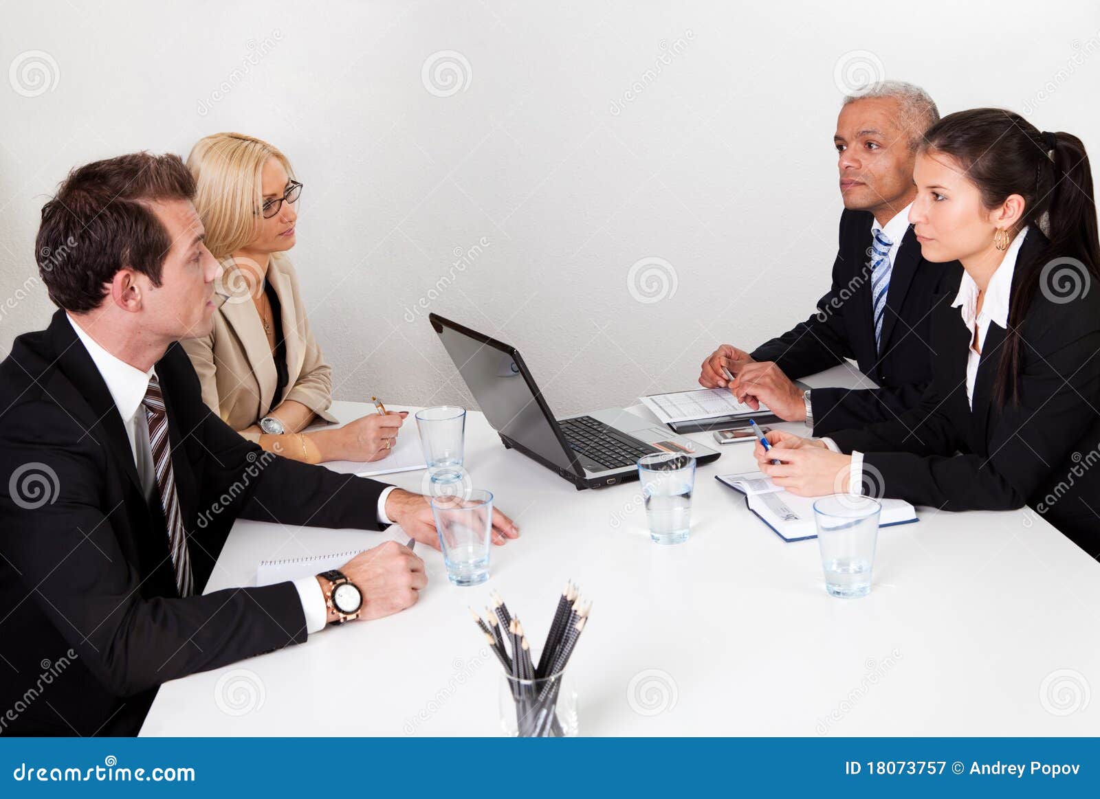 Business People Discussing in the Meeting Stock Image - Image of ...