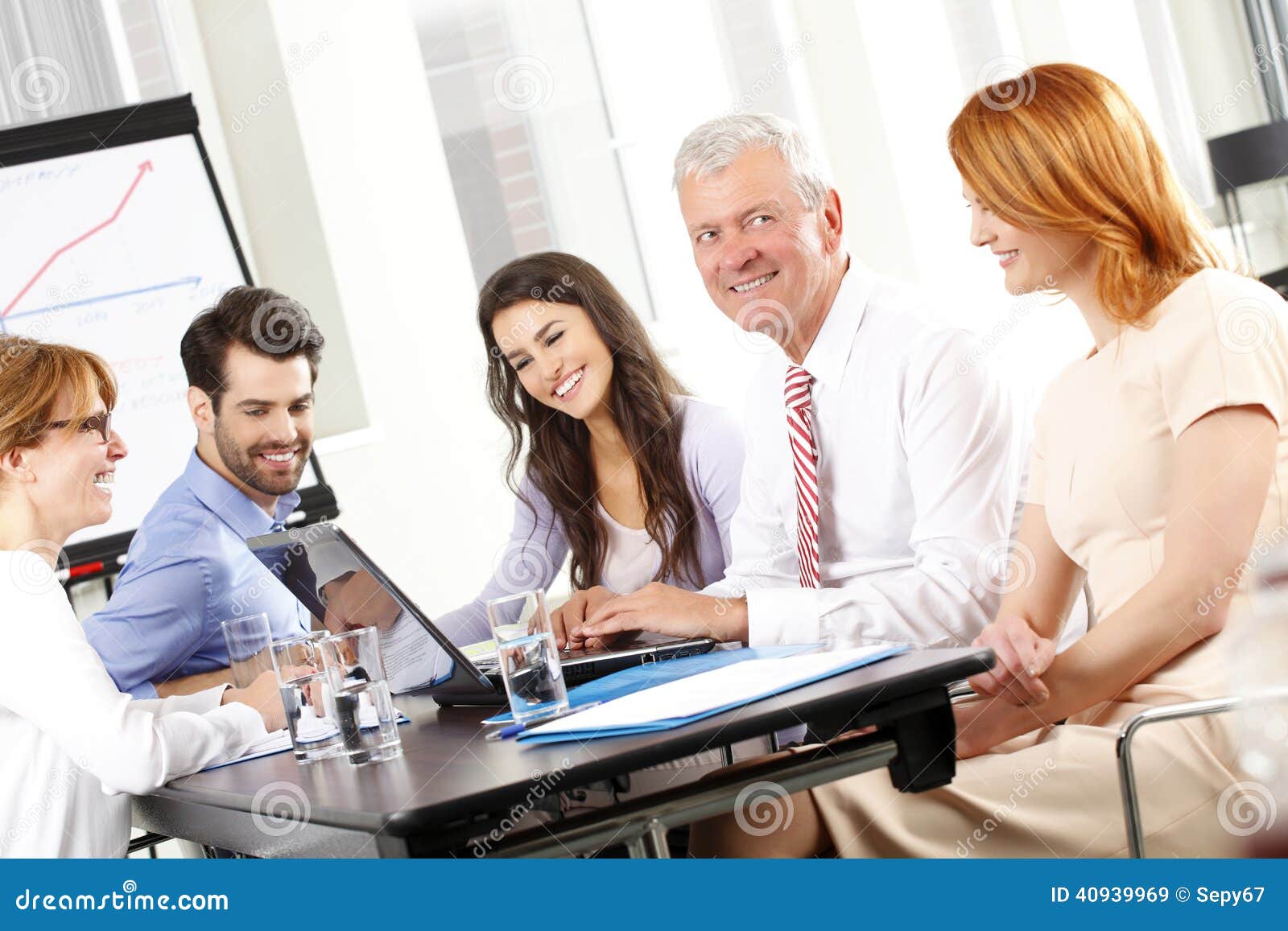 Business People Discussing in a Meeting Stock Image - Image of ...