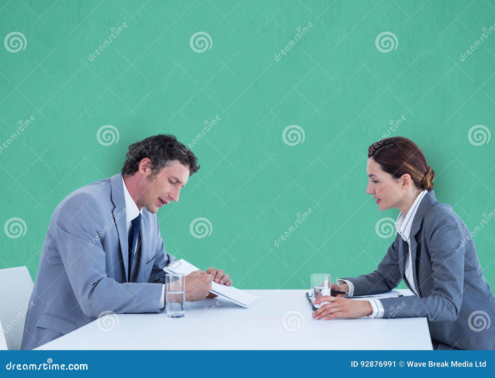 Business People Discussing Over Documents Stock Image - Image of ...