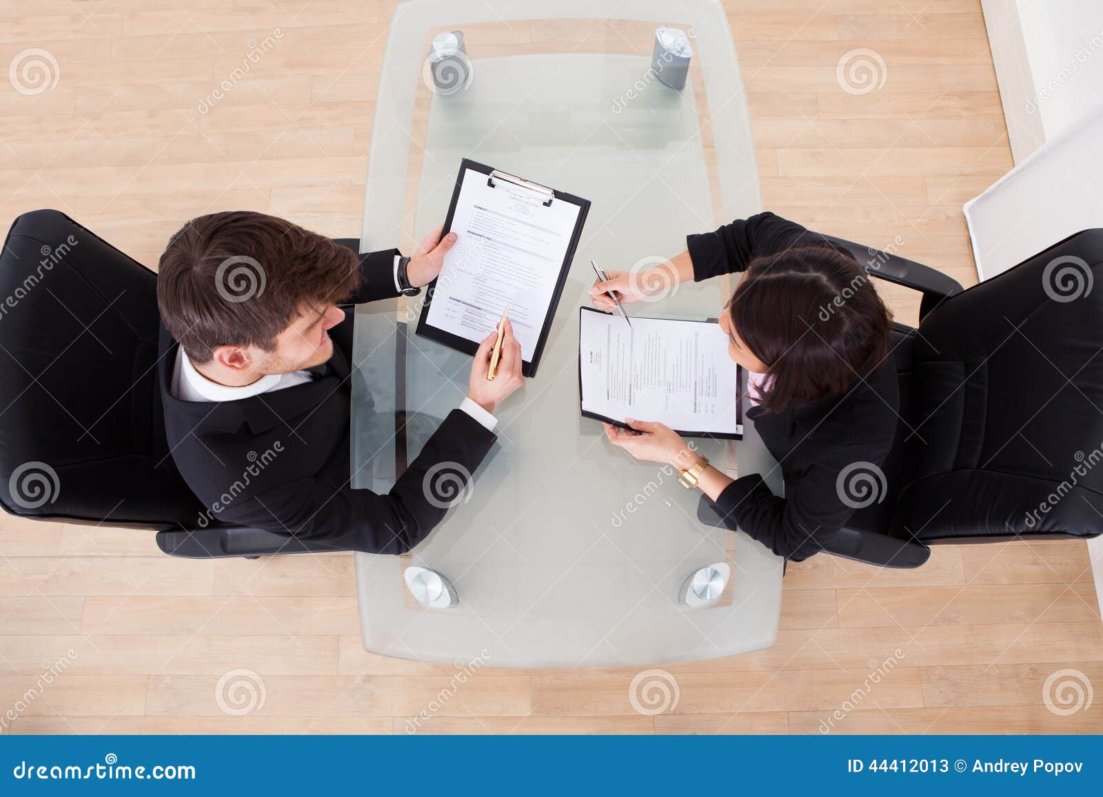 Business People Discussing Over Documents Stock Image - Image of ...