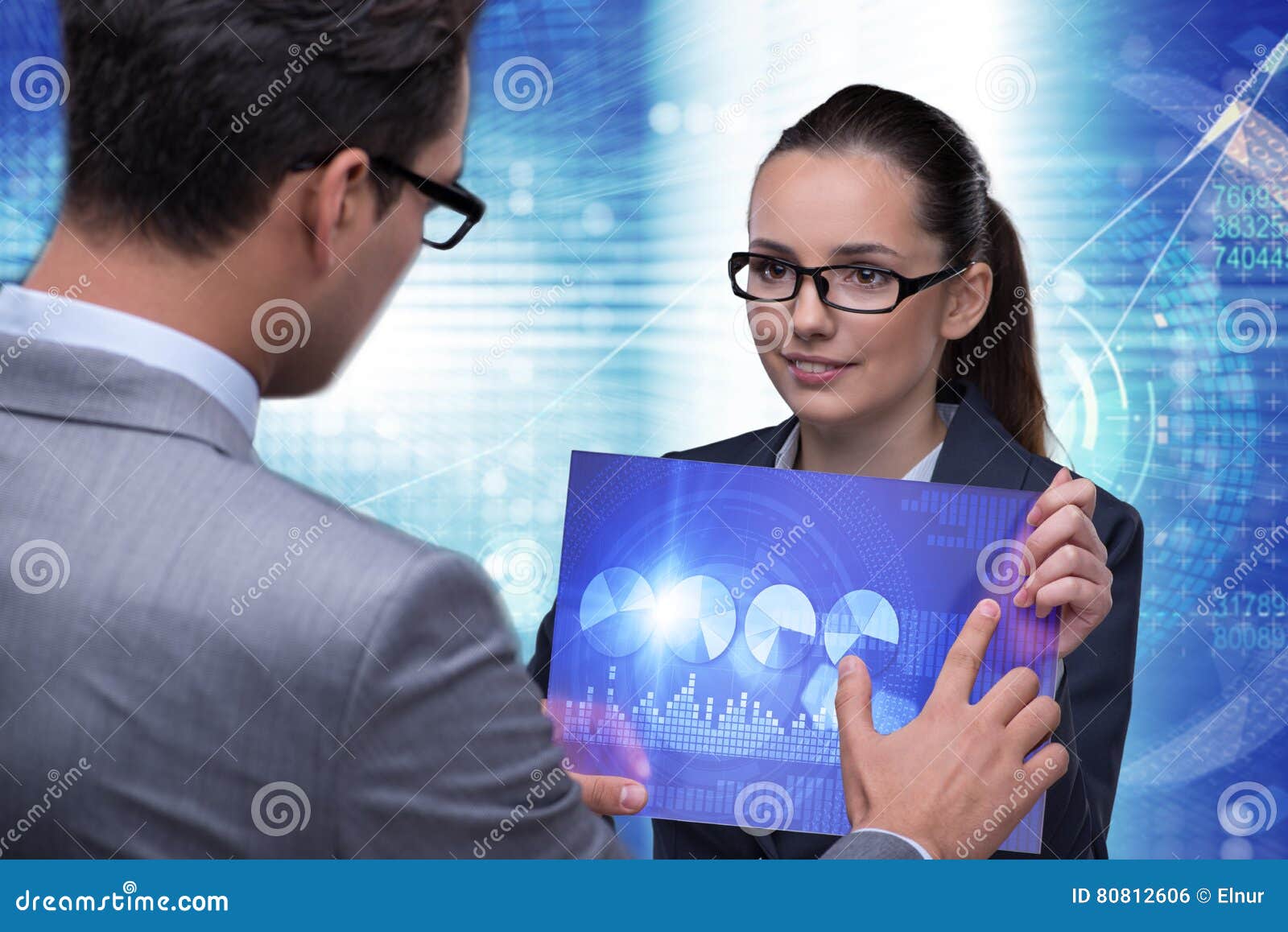 The Business People Discussing Stock Chart Trends Stock Photo - Image ...